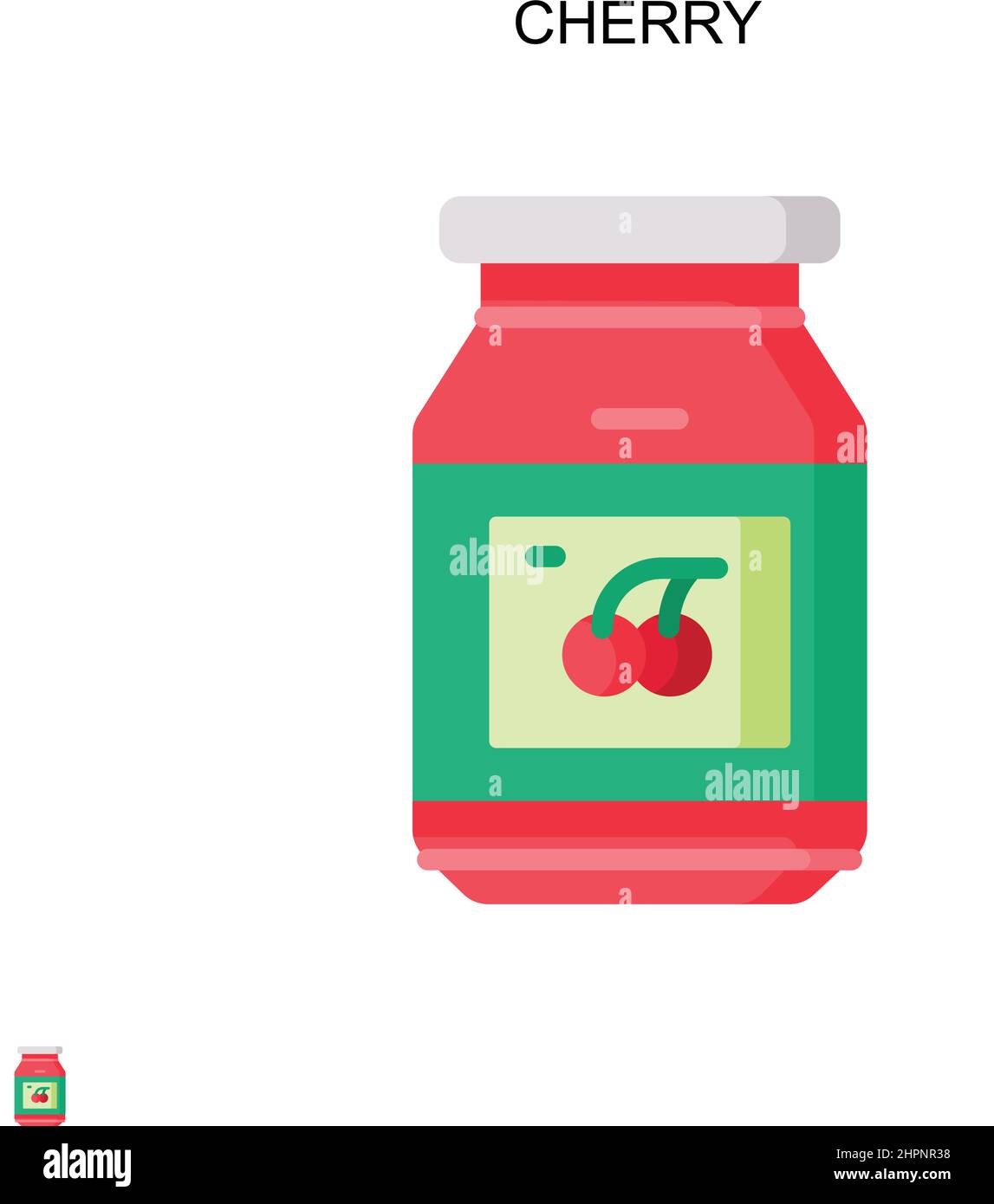 Cherry Simple vector icon. Illustration symbol design template for web ...