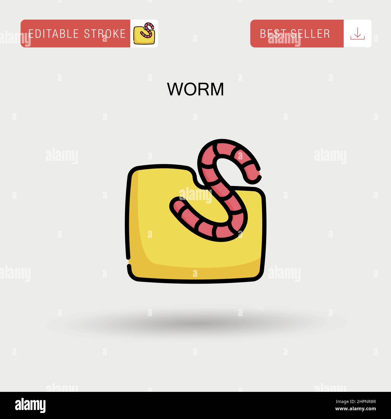Cartoon earth worm Stock Vector Images - Alamy