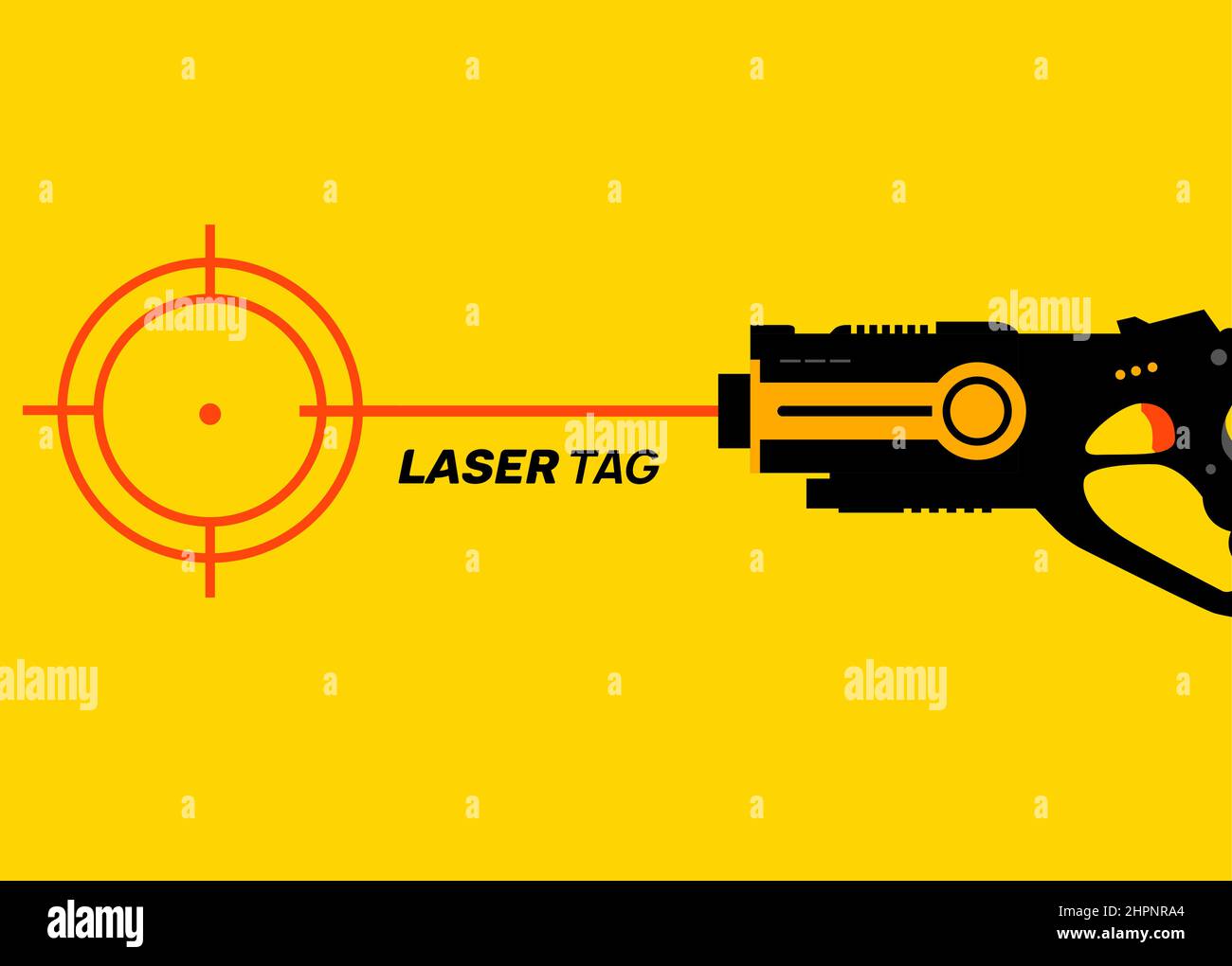 Laser tag gun game icon. Vector laser tag futuristic logo weapon Stock ...