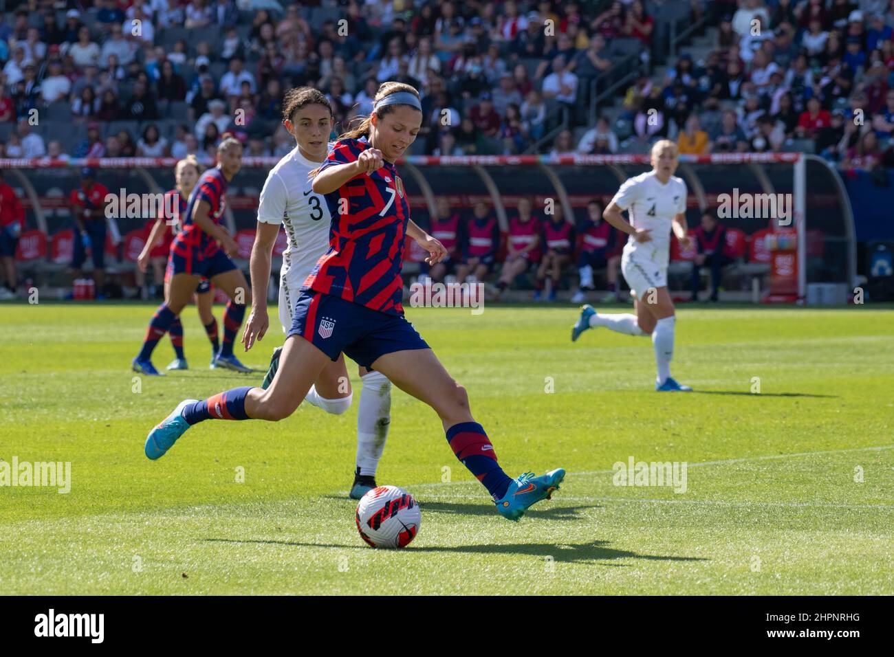 Carson, California, USA. 20th Feb, 2022. United States forward Ashley ...