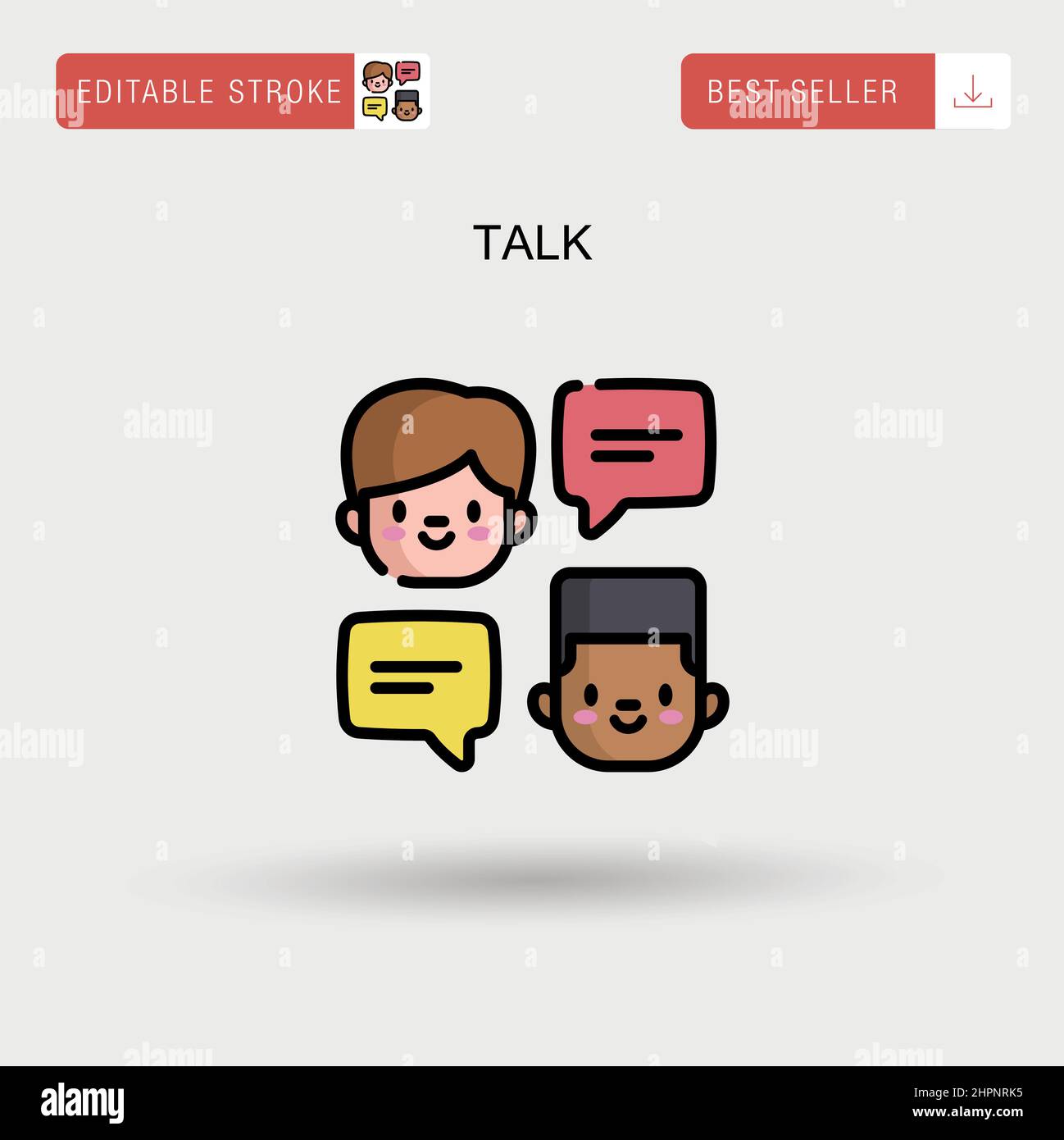 Talk Simple vector icon Stock Vector Image & Art - Alamy