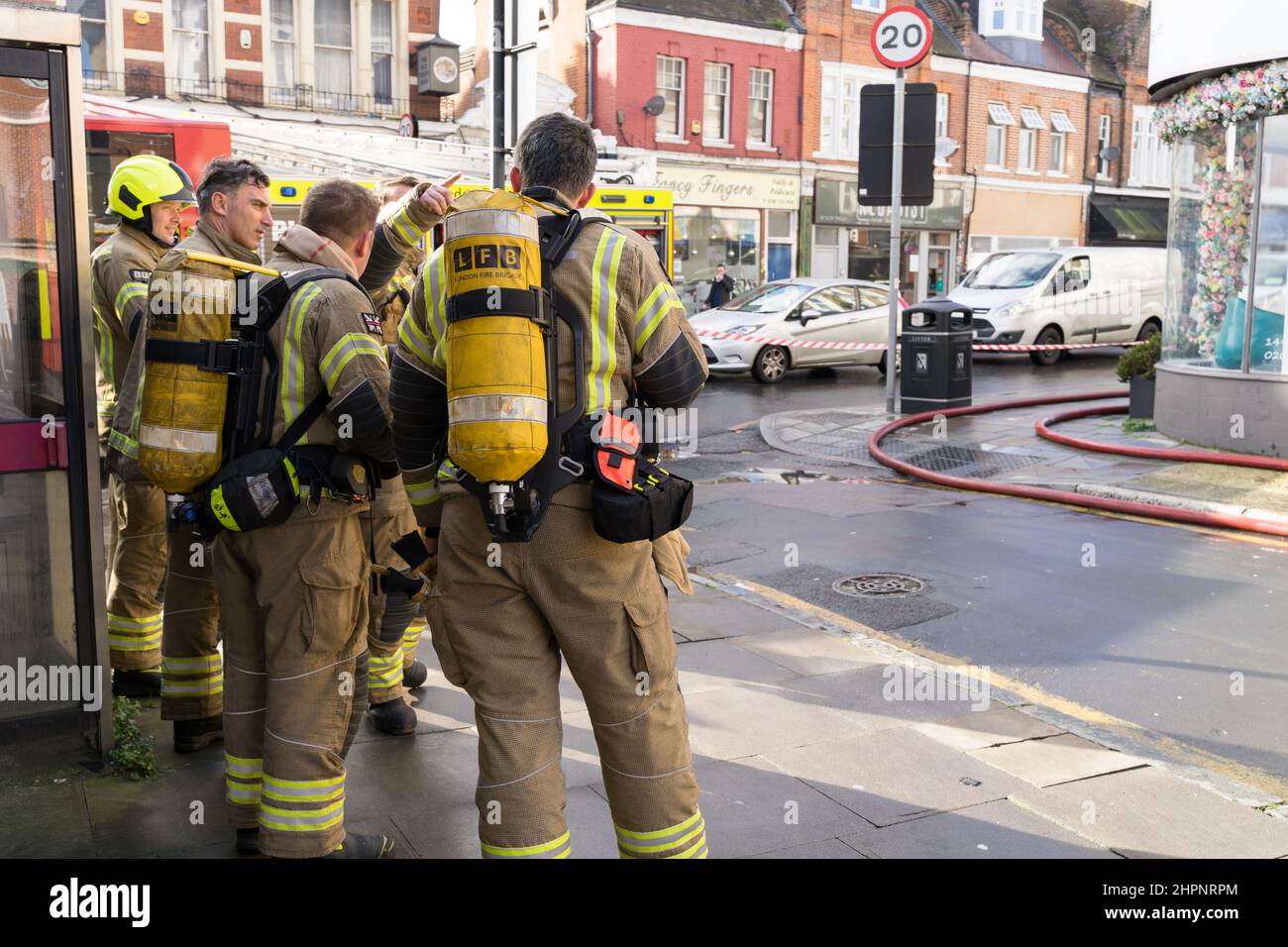 London UK, 22 February 2022. in the early afternoon, London fire ...