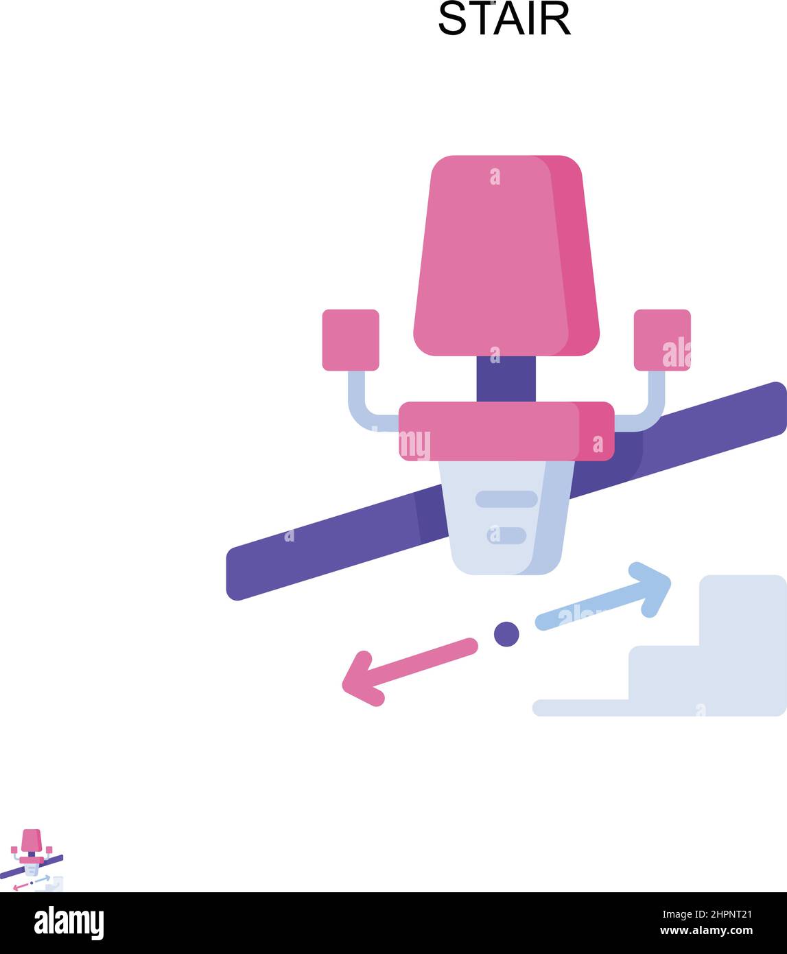 Stair Simple vector icon. Illustration symbol design template for web ...