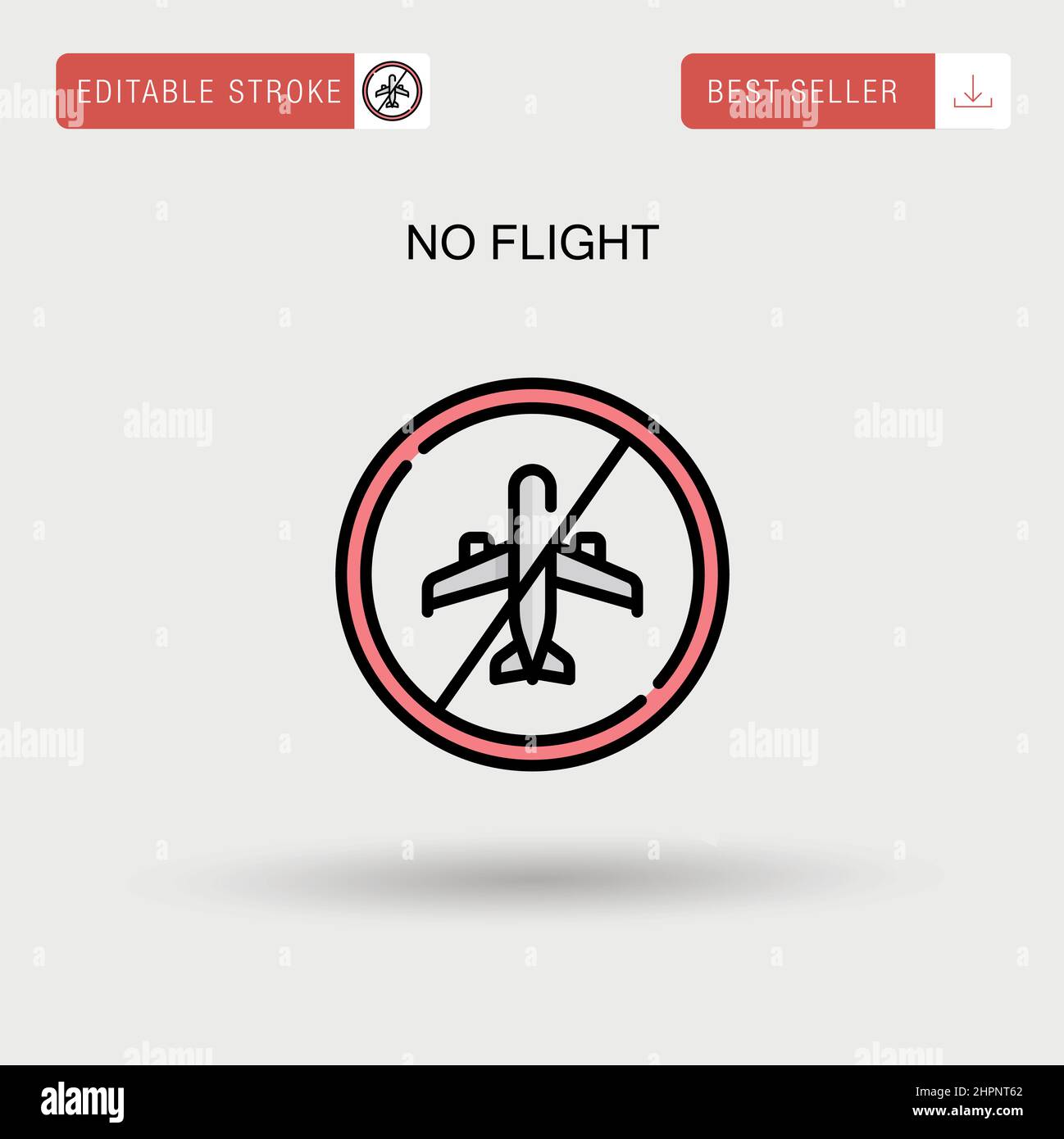 Airplane flight ban sign Stock Vector Images - Alamy