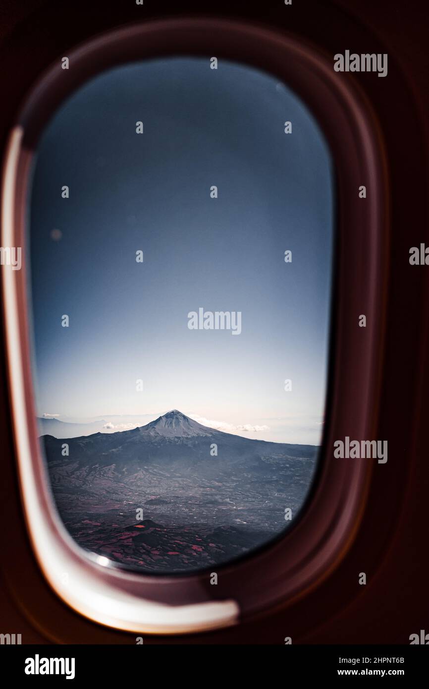 Aerial flight through mountain range hi-res stock photography and ...