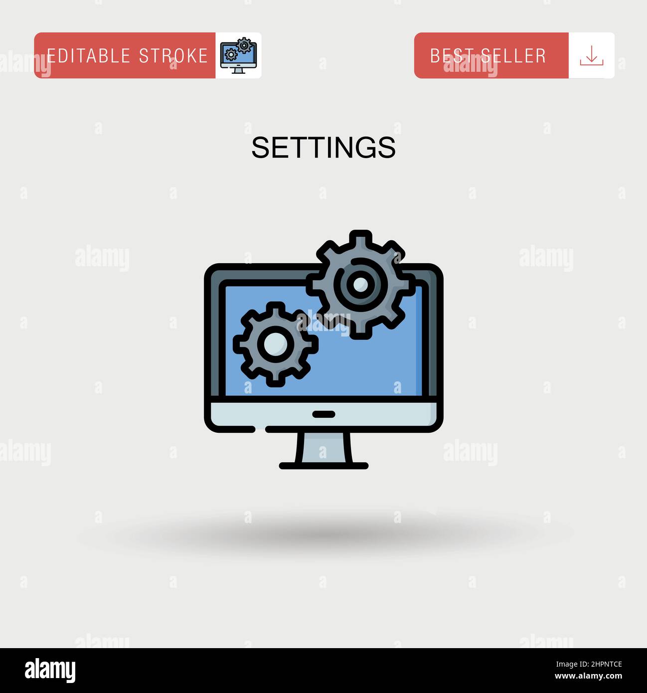Settings computer technical service icon hi-res stock photography and ...