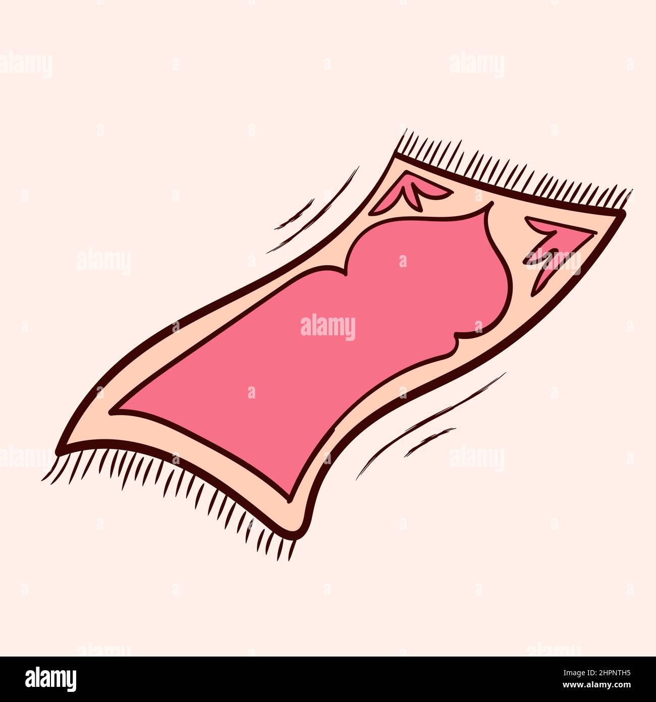 Muslim Prayer rug or mat with simple colored hand drawn vector ...