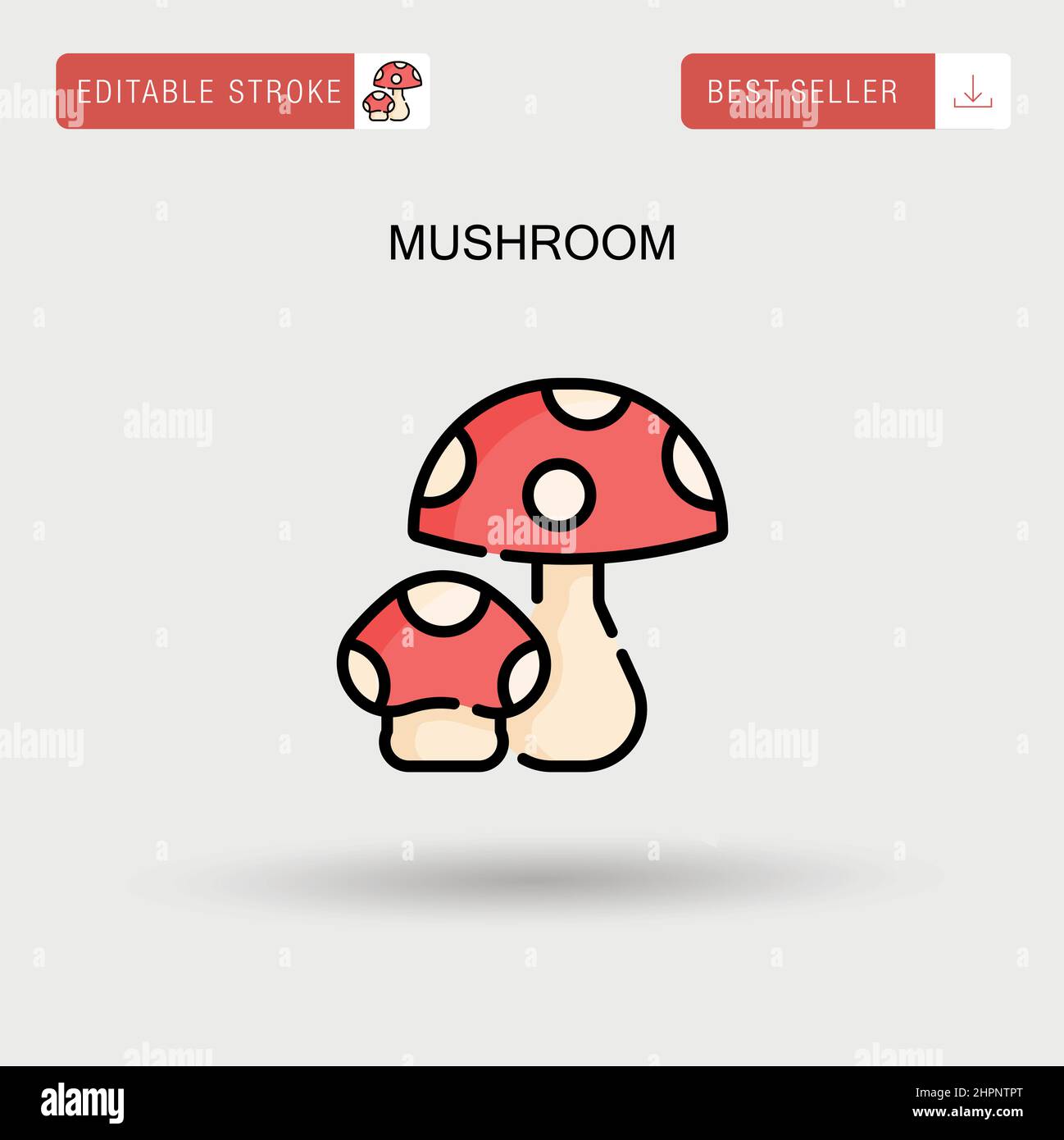 Mushroom Simple vector icon Stock Vector Image & Art - Alamy