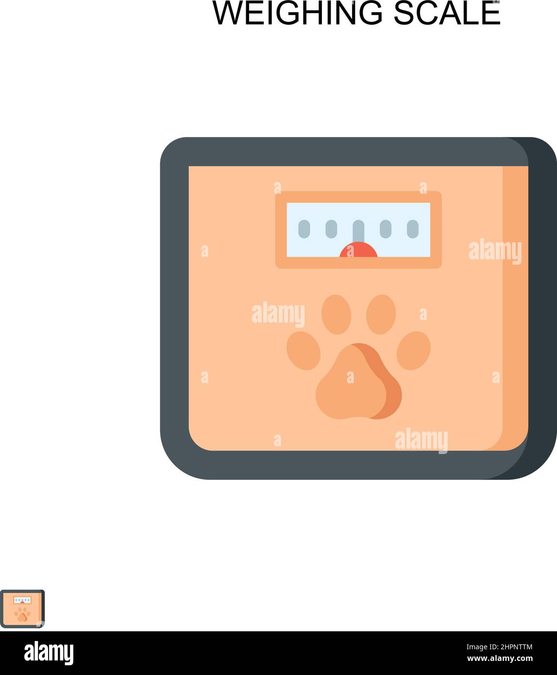 Weighing scale Simple vector icon. Illustration symbol design template ...