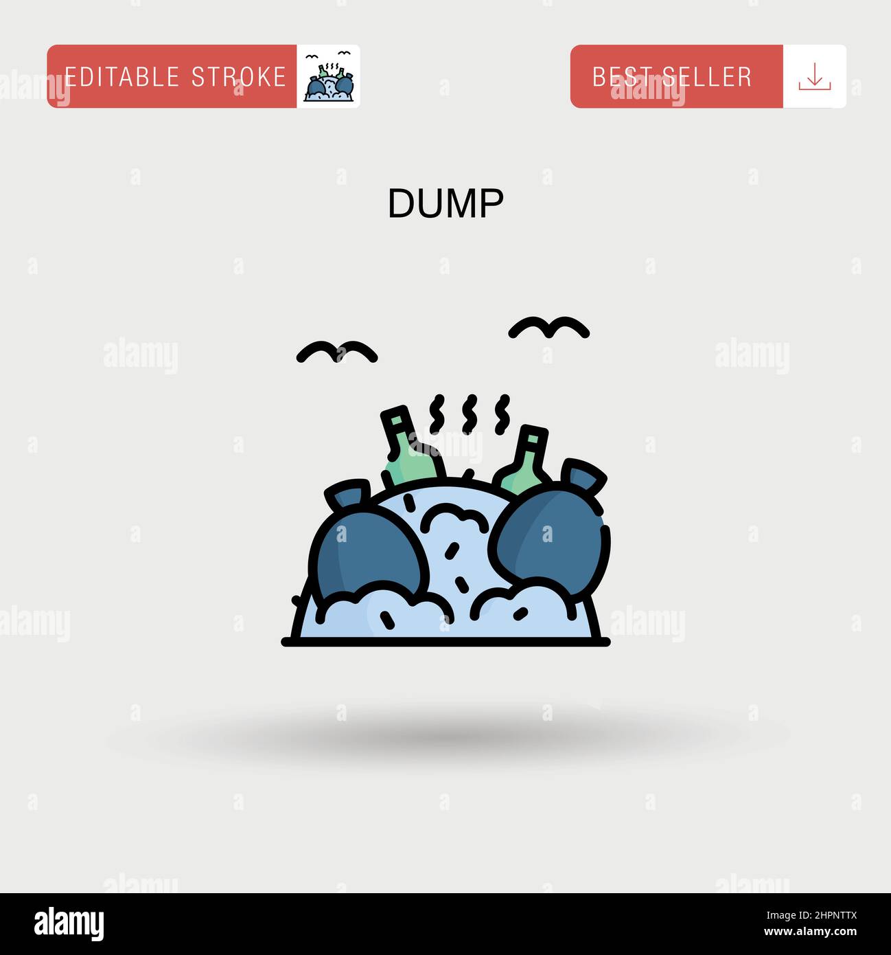 Dumper truck garbage Stock Vector Images - Alamy