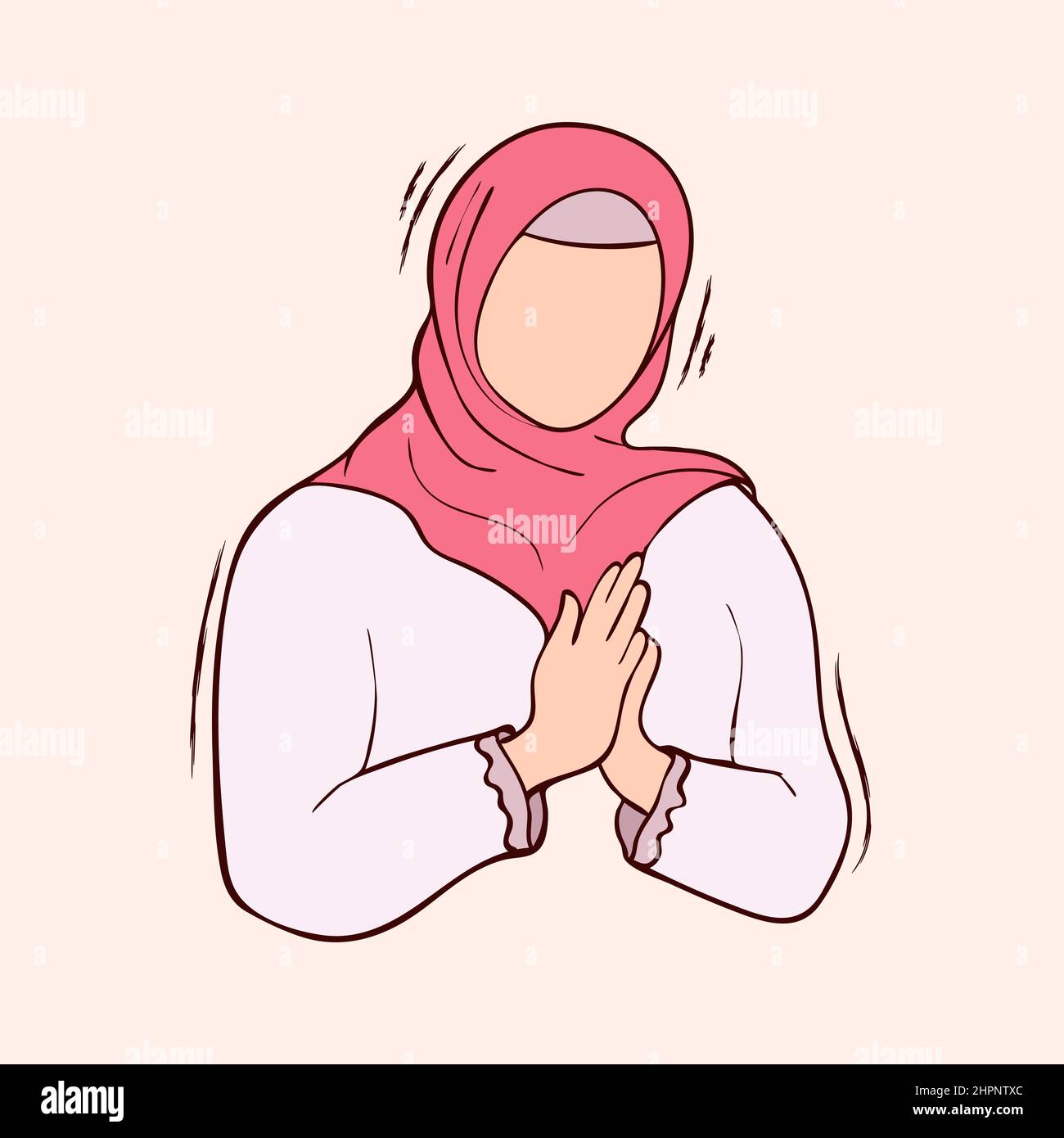 Muslim Woman Praying Silhouette