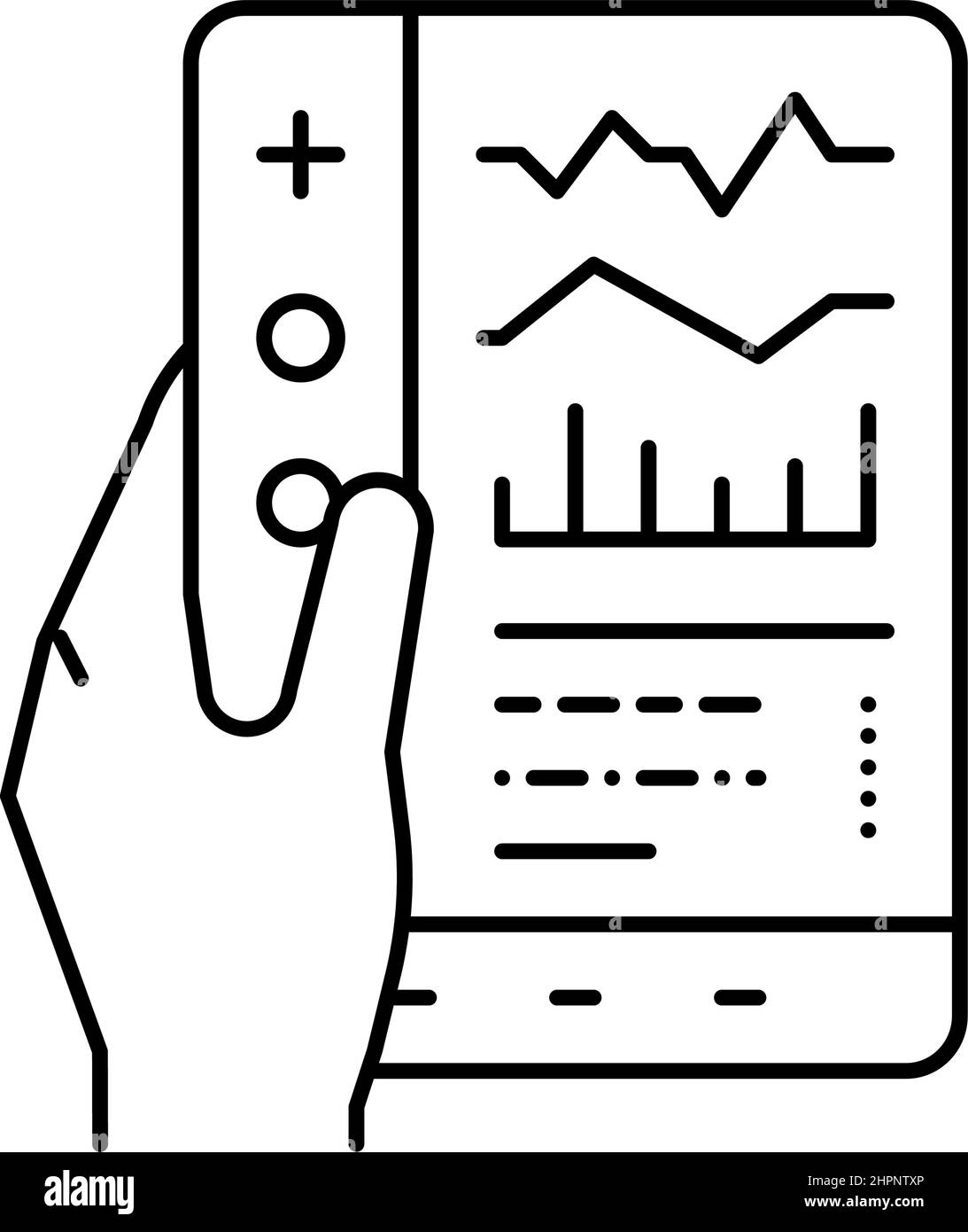 remote health care line icon vector illustration Stock Vector Image ...