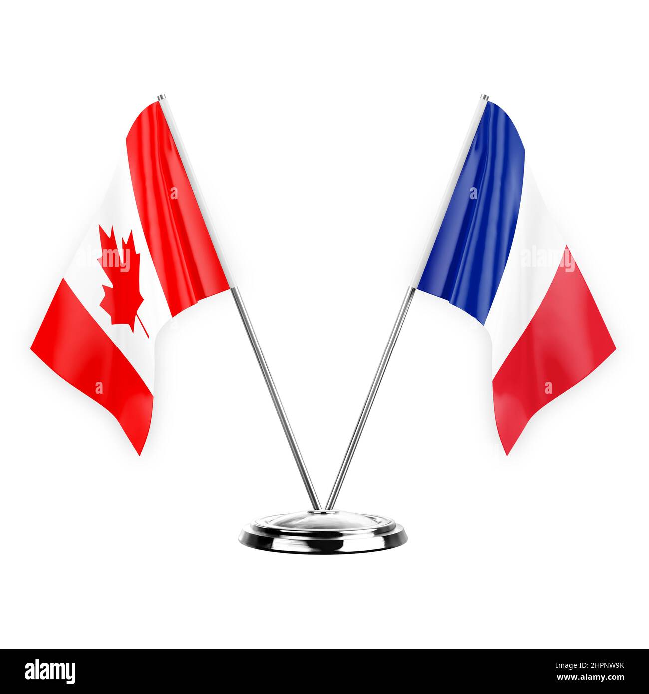 Canada france two flags hi-res stock photography and images - Alamy