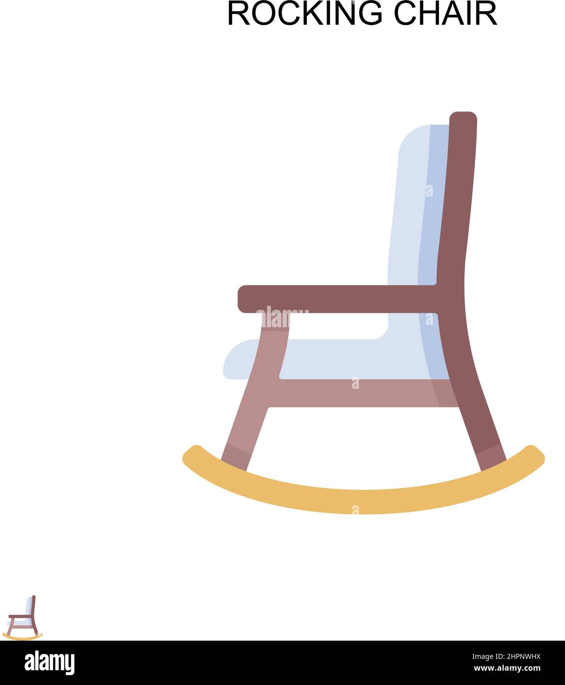 Rocking chair Simple vector icon. Illustration symbol design template ...