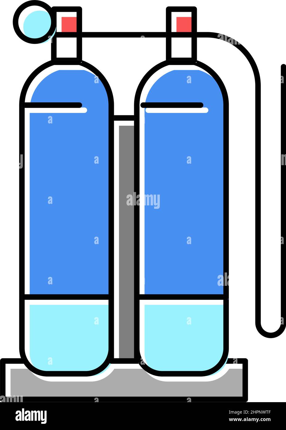 gas cylinders for welding color icon vector illustration Stock Vector ...