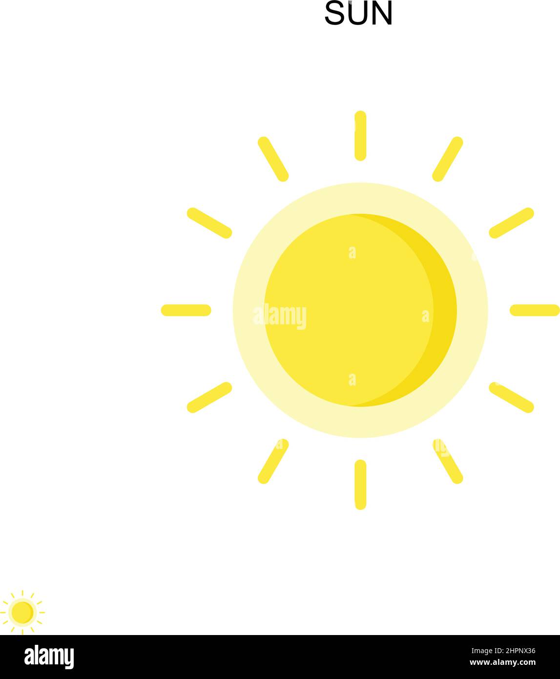 Sun Simple vector icon. Illustration symbol design template for web ...