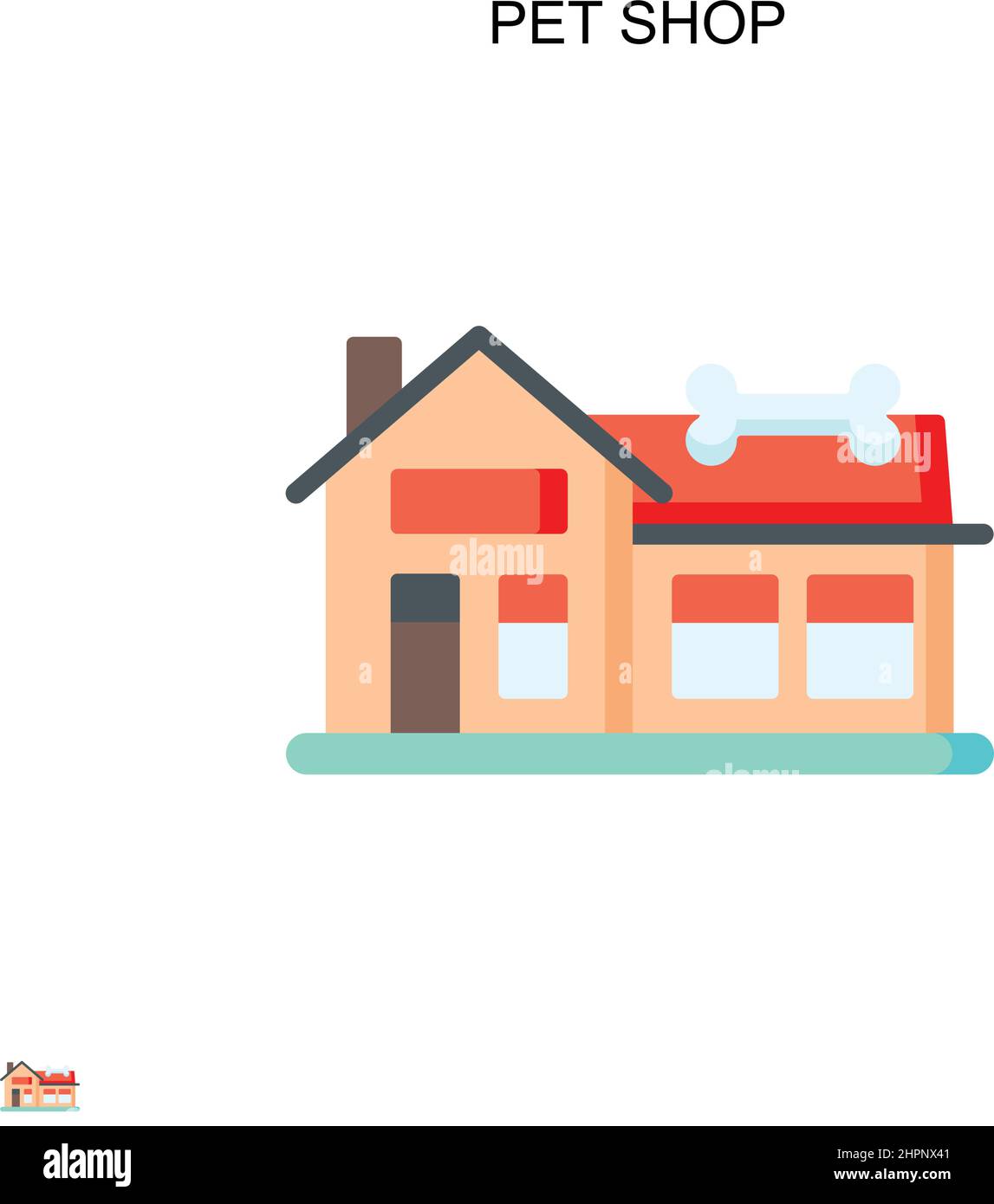 Pet shop Simple vector icon. Illustration symbol design template for ...