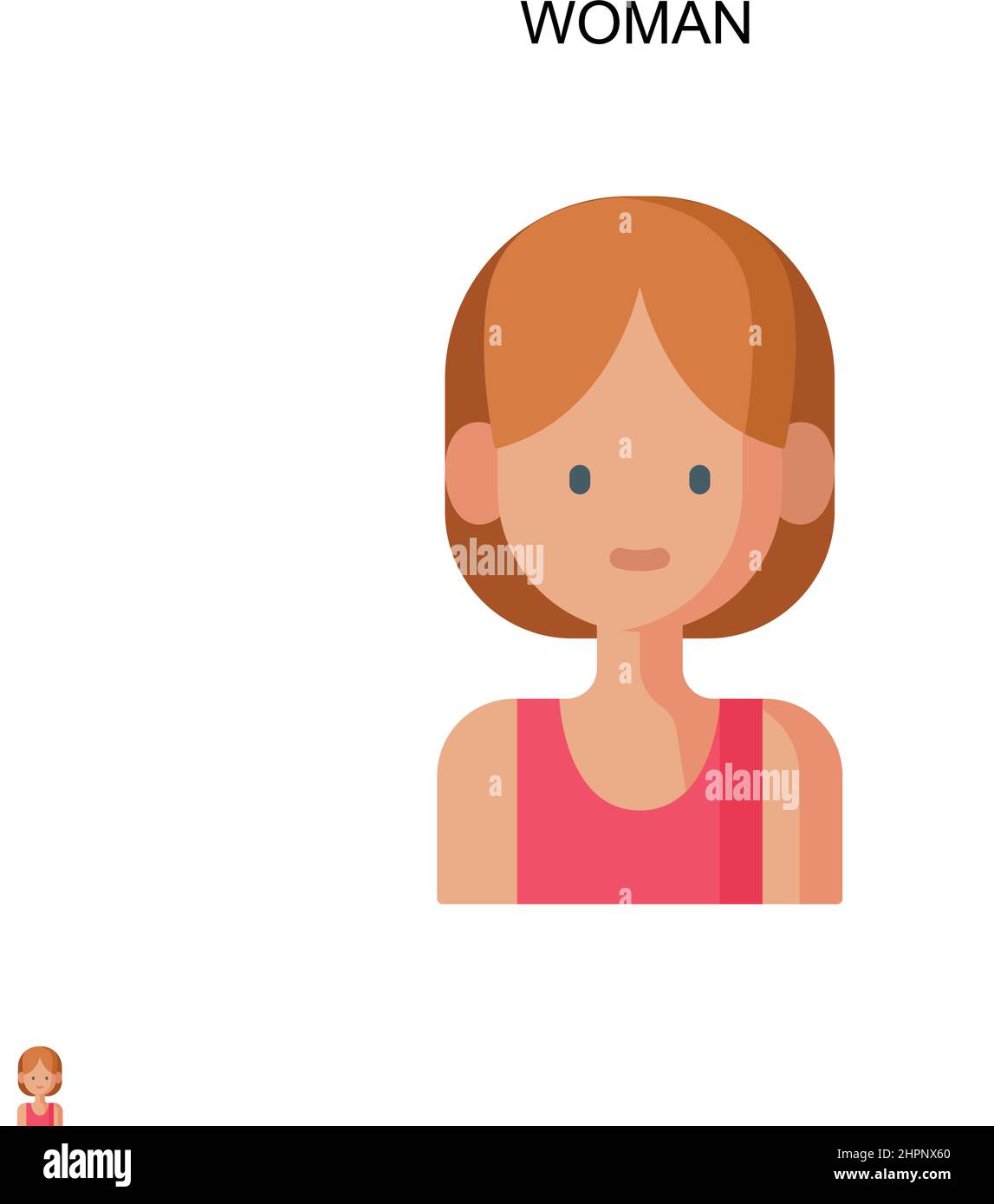 Woman Simple vector icon. Illustration symbol design template for web ...