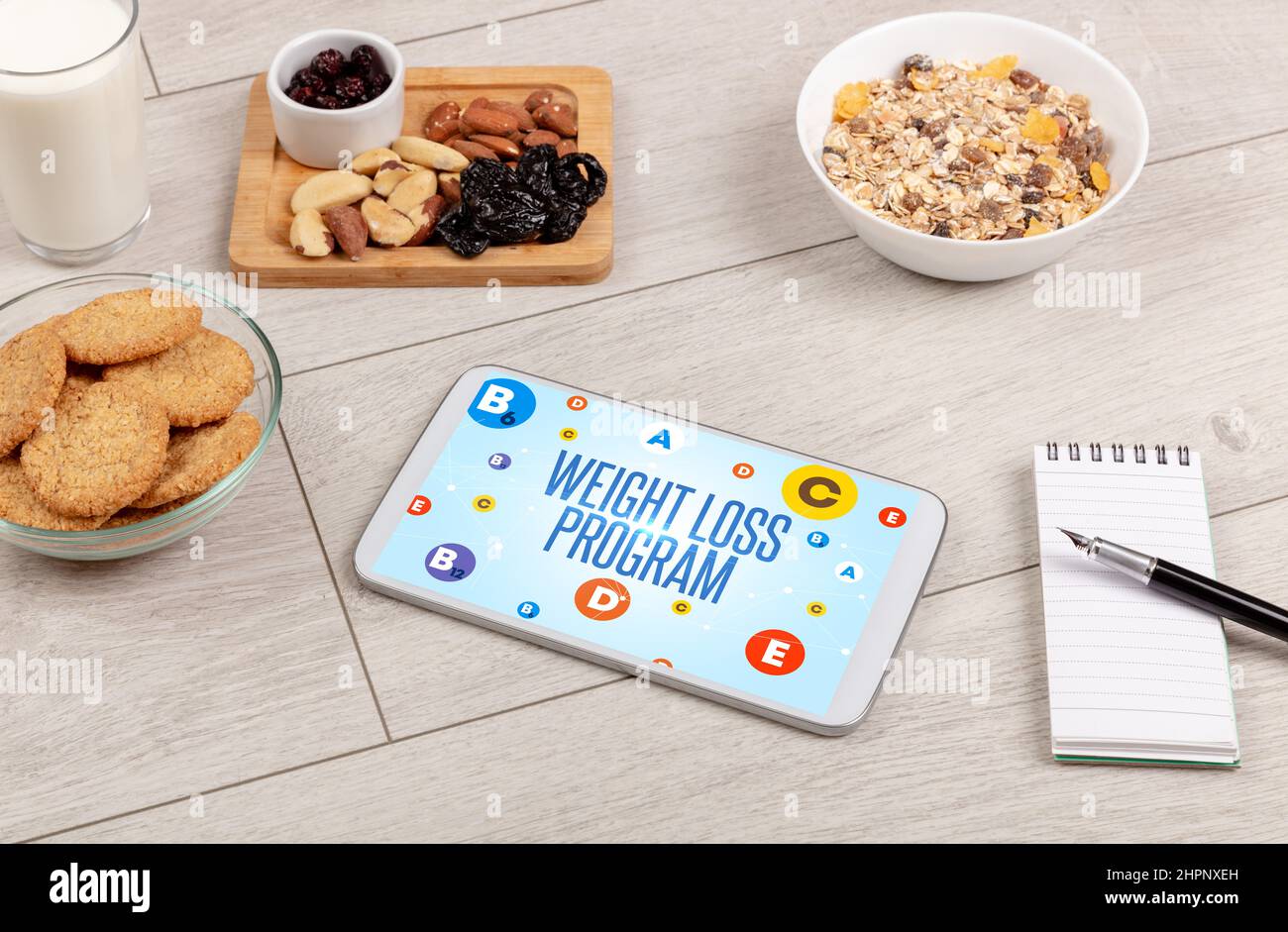 Healthy Tablet Pc compostion Stock Photo - Alamy