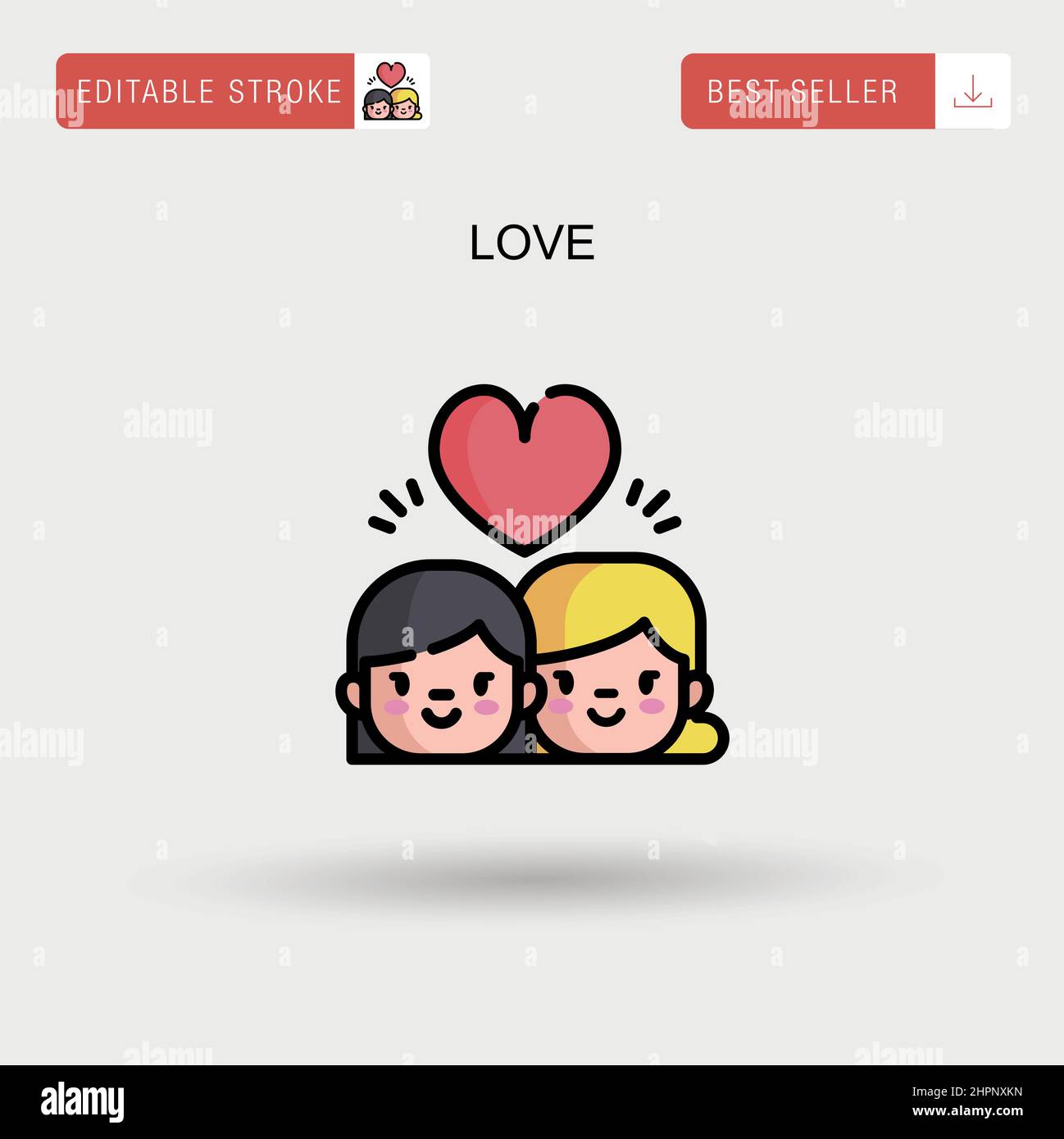 Simple love icon Stock Vector Images - Alamy