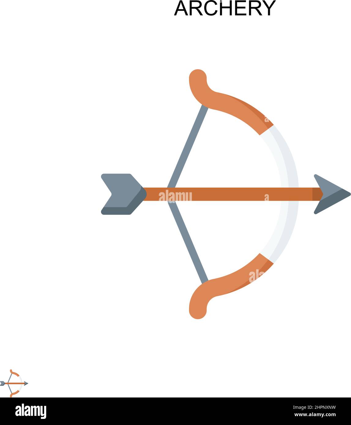 Archery Simple vector icon. Illustration symbol design template for web ...
