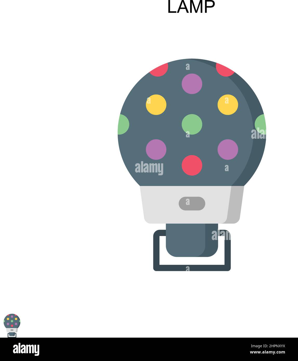 Lamp Simple vector icon. Illustration symbol design template for web ...