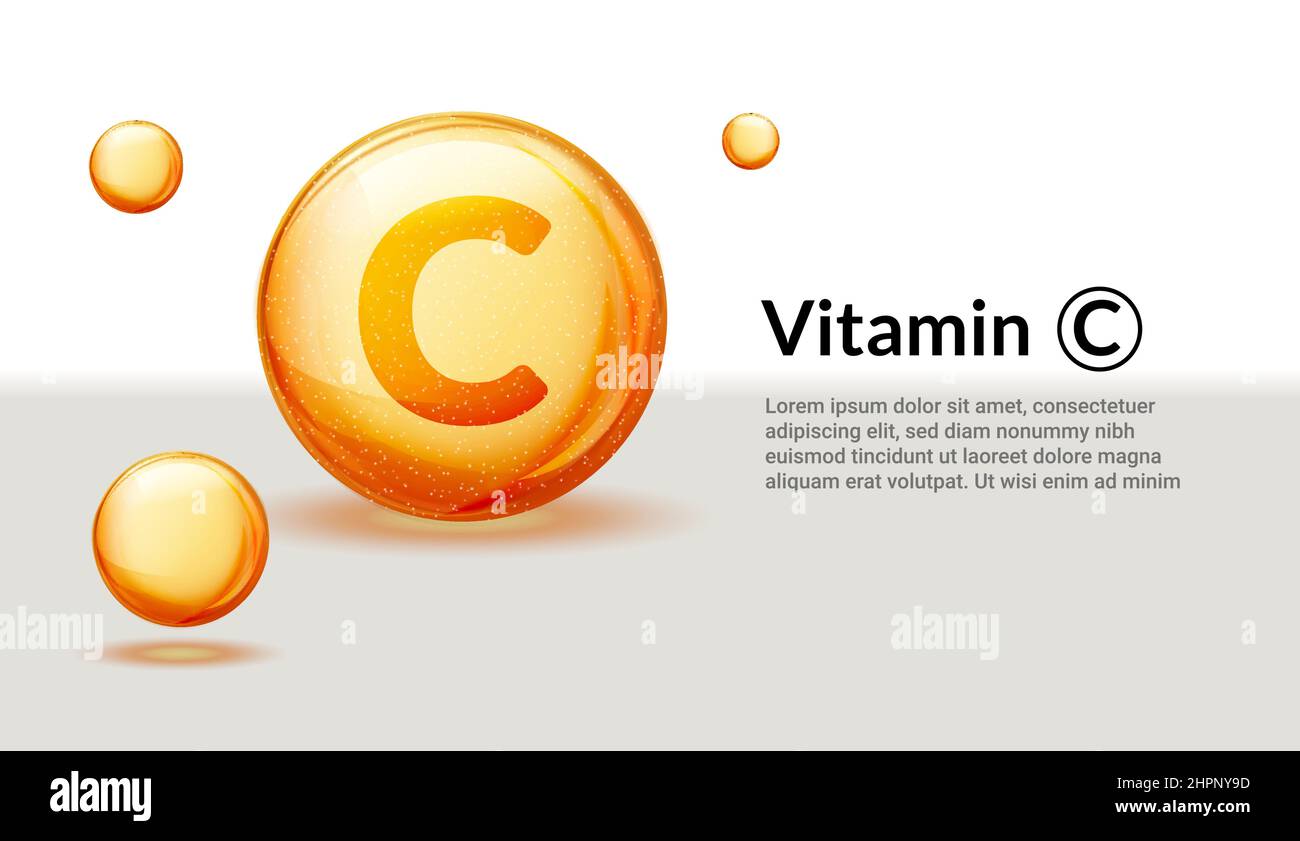 Vitamin C background ascorbic acid 3d orange serum health. Vitamin C ...