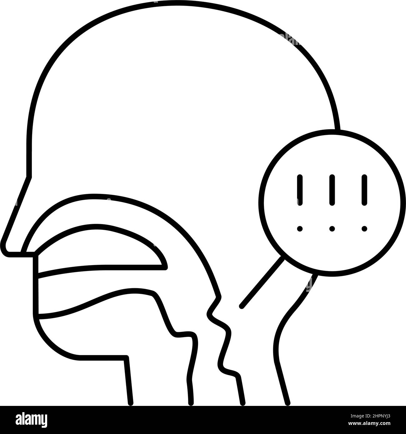 dysphagia disease line icon vector illustration Stock Vector Image ...
