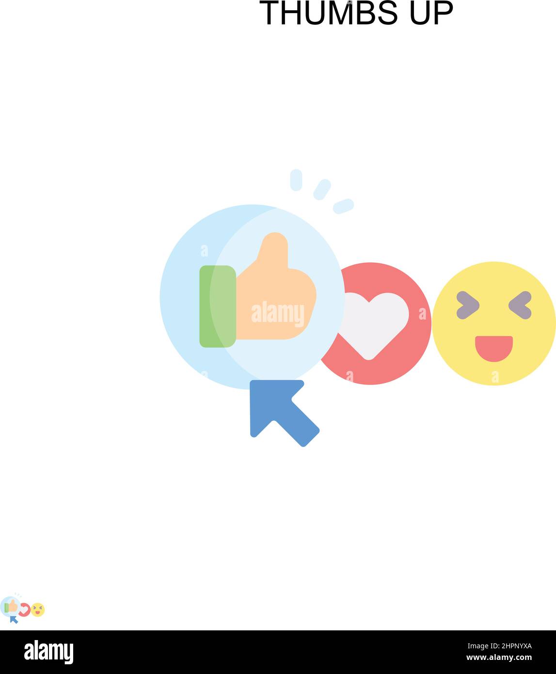 Thumbs up Simple vector icon. Illustration symbol design template for ...