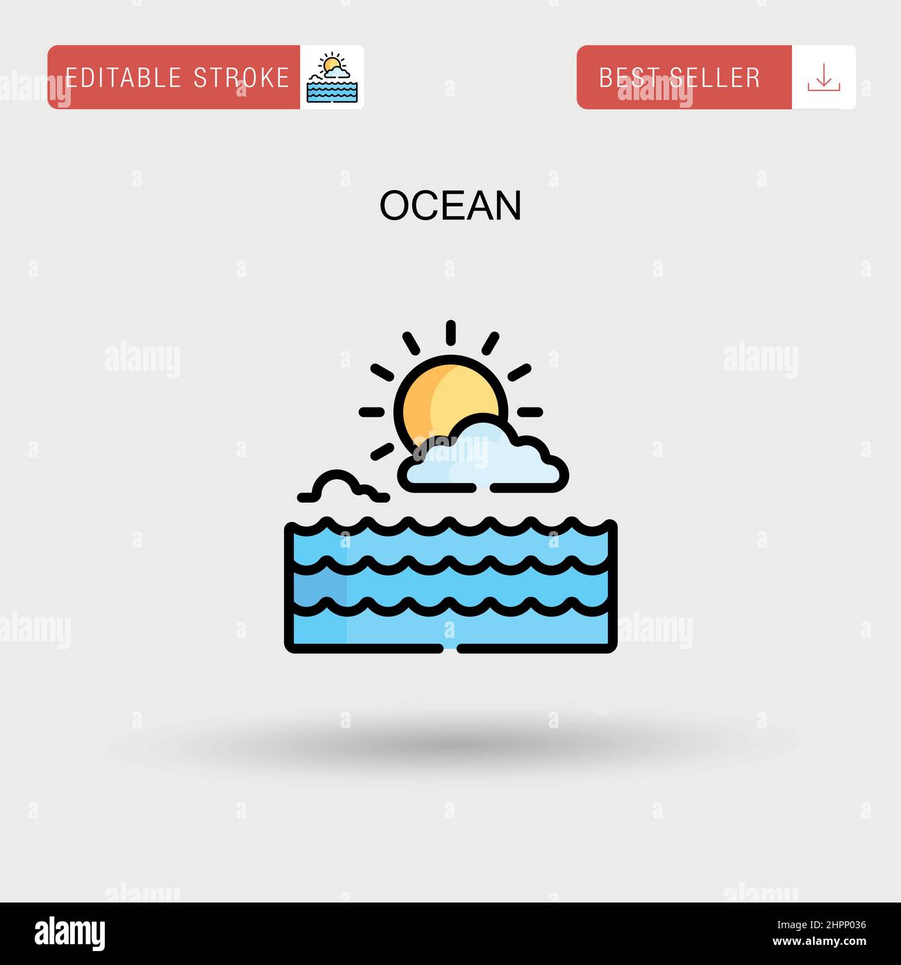 Ocean Simple vector icon Stock Vector Image & Art - Alamy