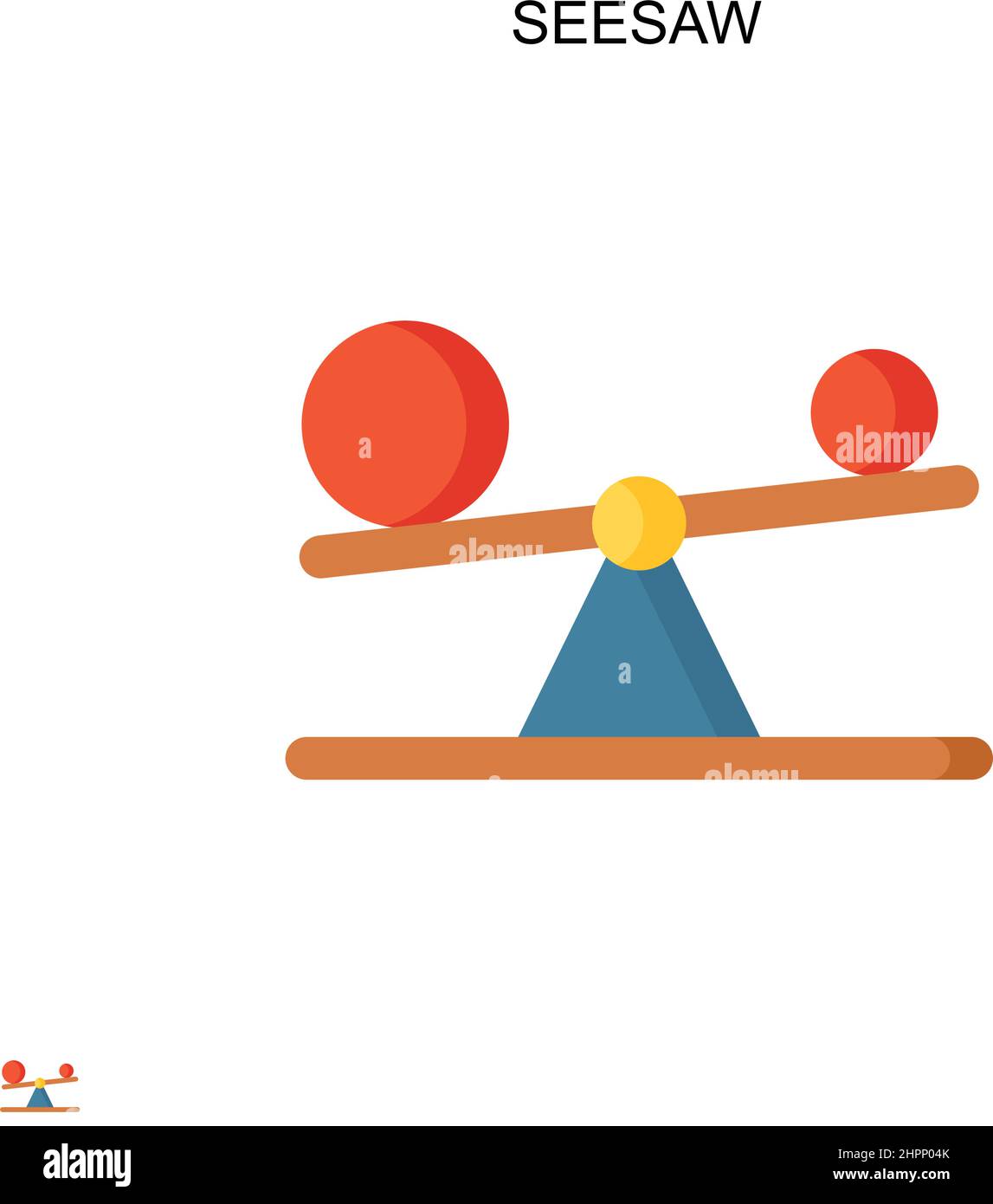 Seesaw Simple vector icon. Illustration symbol design template for web ...
