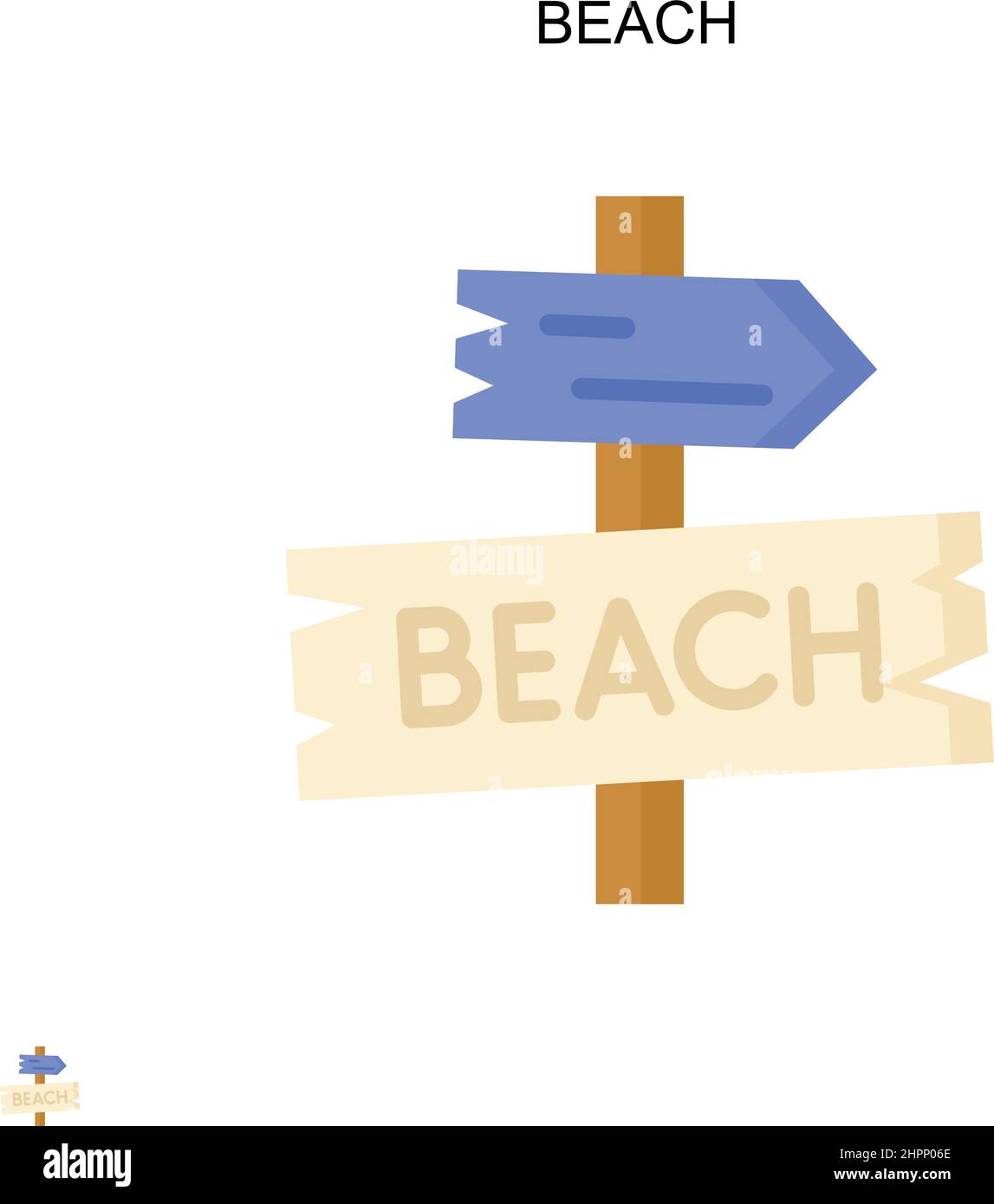 Beach Simple vector icon. Illustration symbol design template for web ...