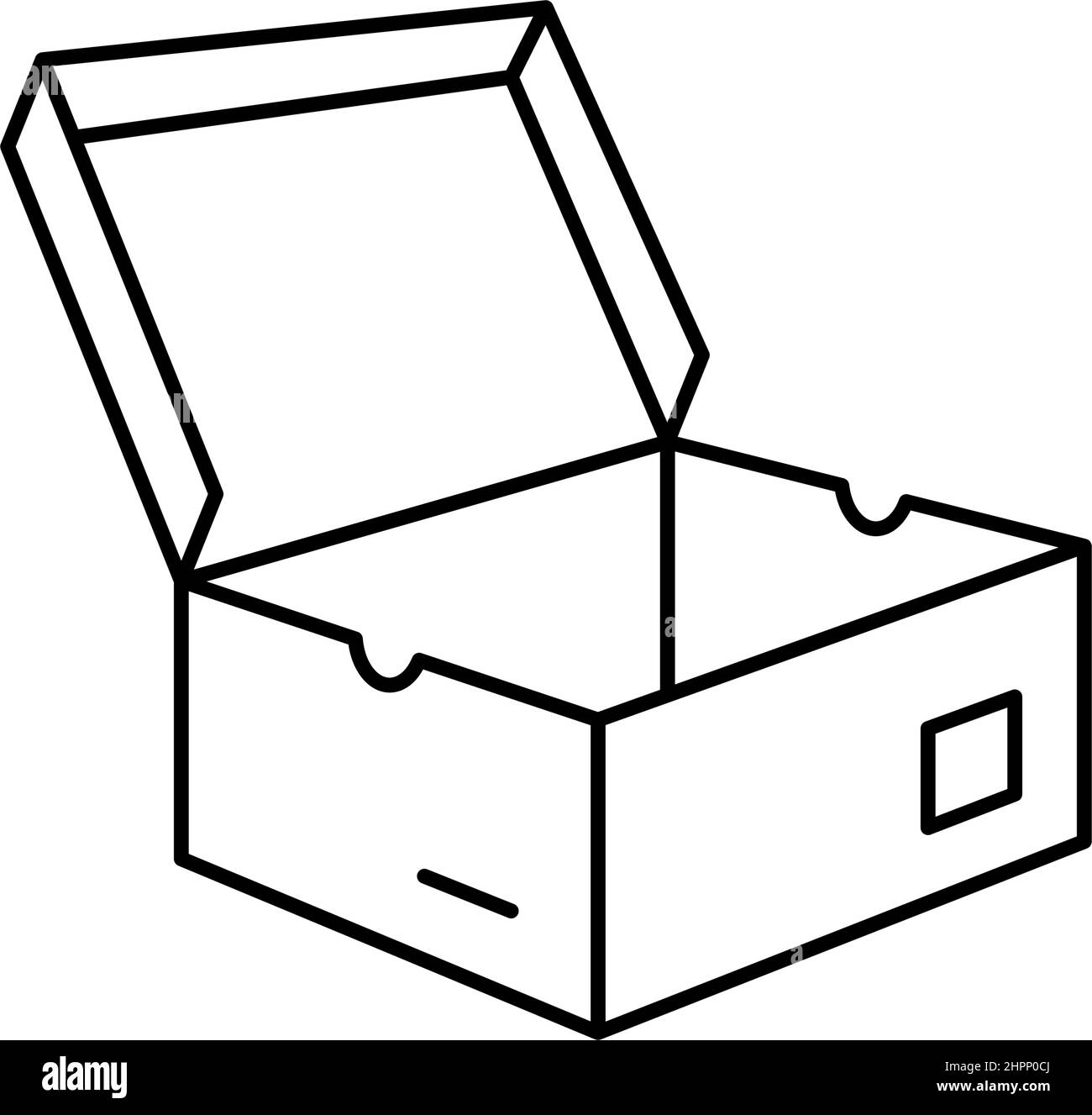 men shoes box line icon vector illustration Stock Vector Image & Art ...