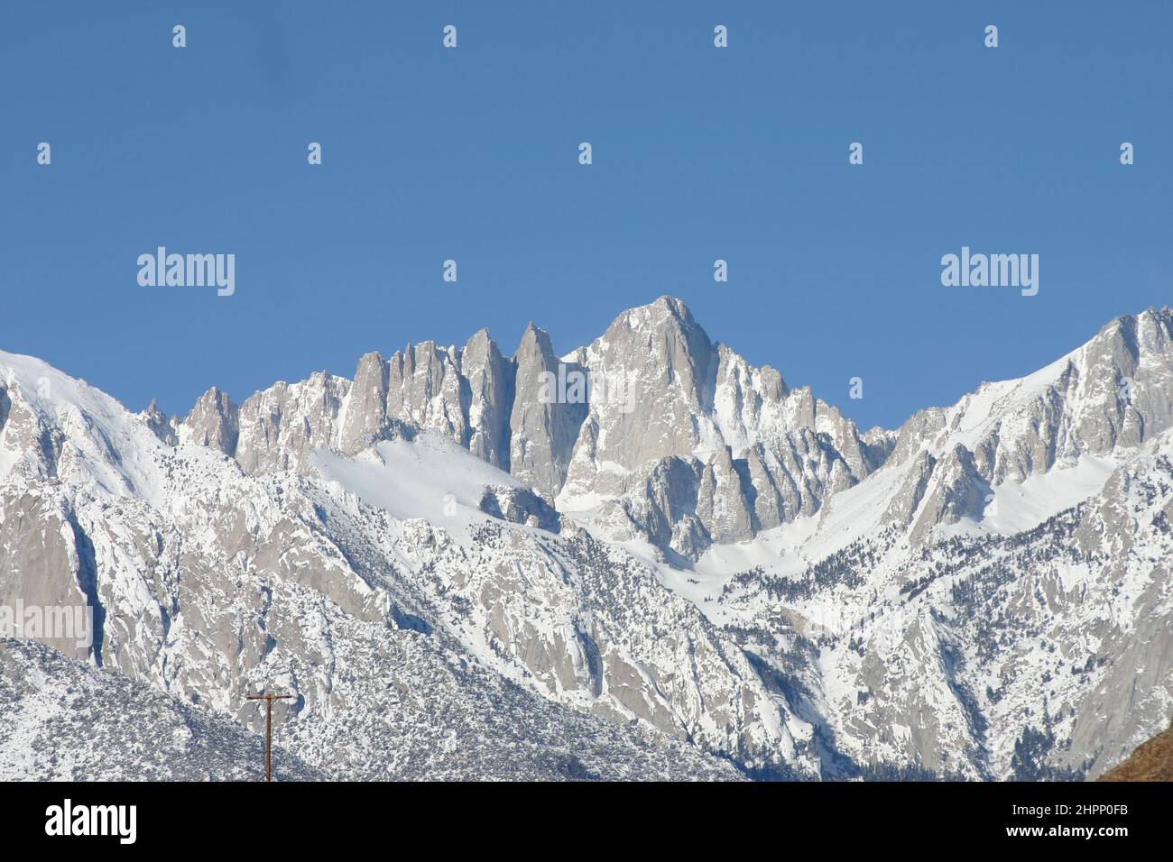 Mount Whitney in The Eastern Sierra Nevada Mountains California is the ...
