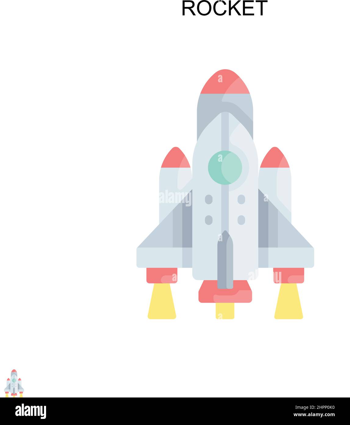 Rocket Simple vector icon. Illustration symbol design template for web ...