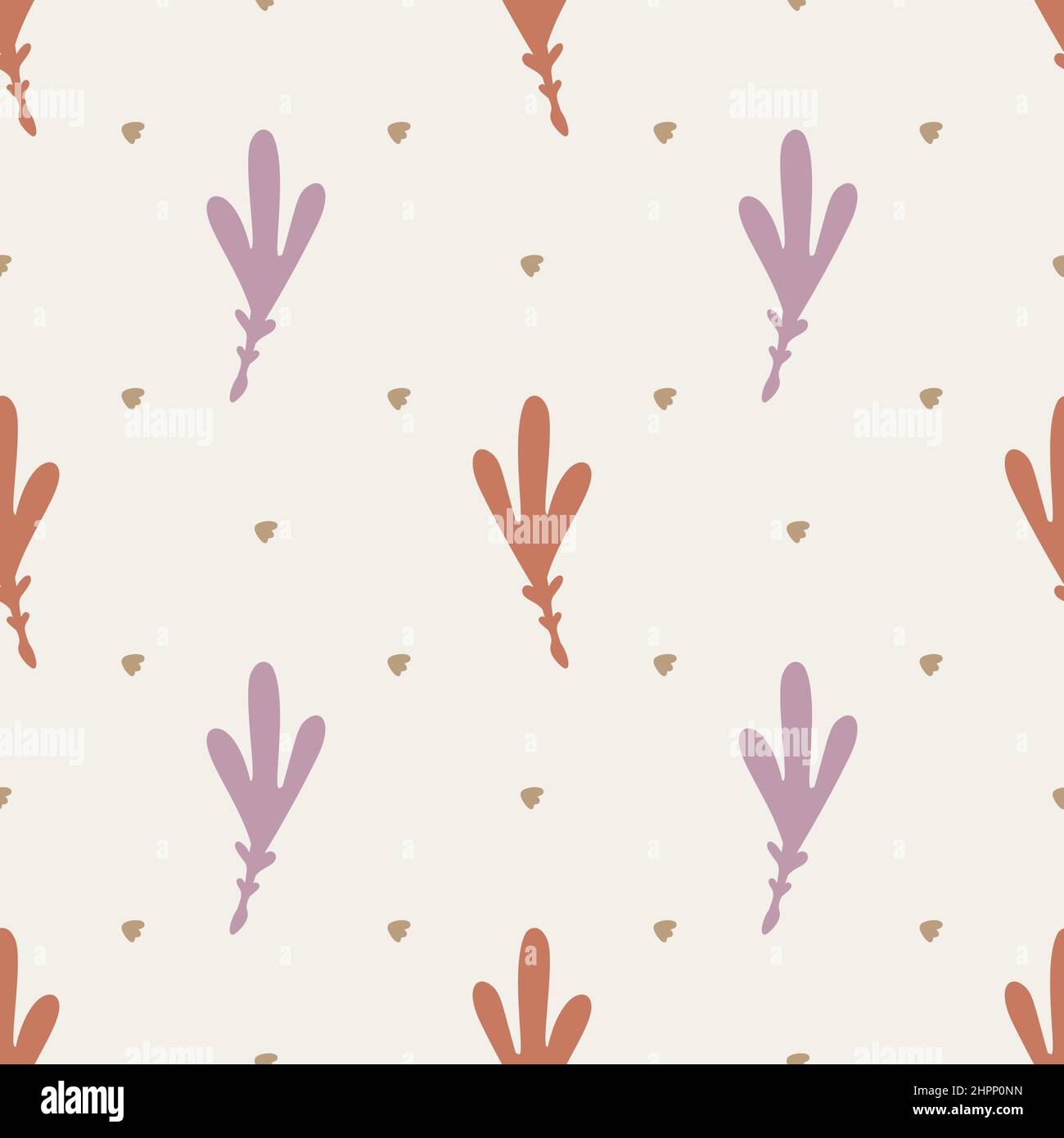 Gender neutral sprigged foliage seamless vector background. Simple ...