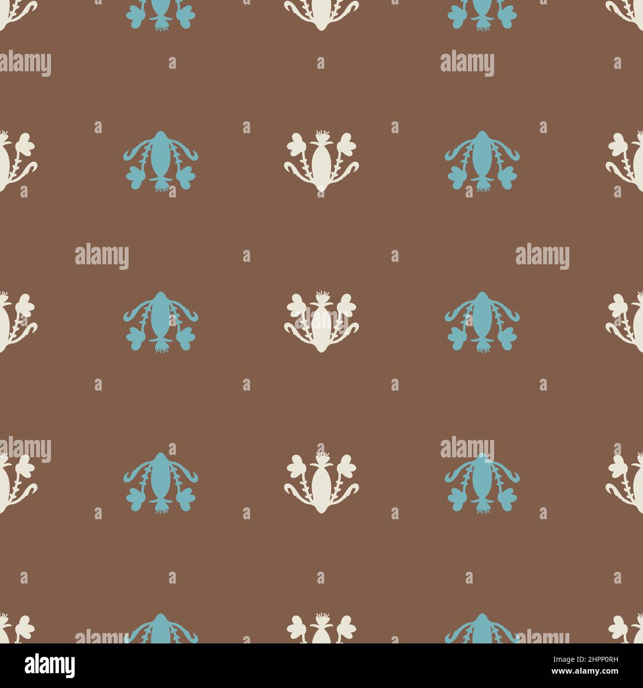 Gender neutral sprigged foliage seamless vector background. Simple ...