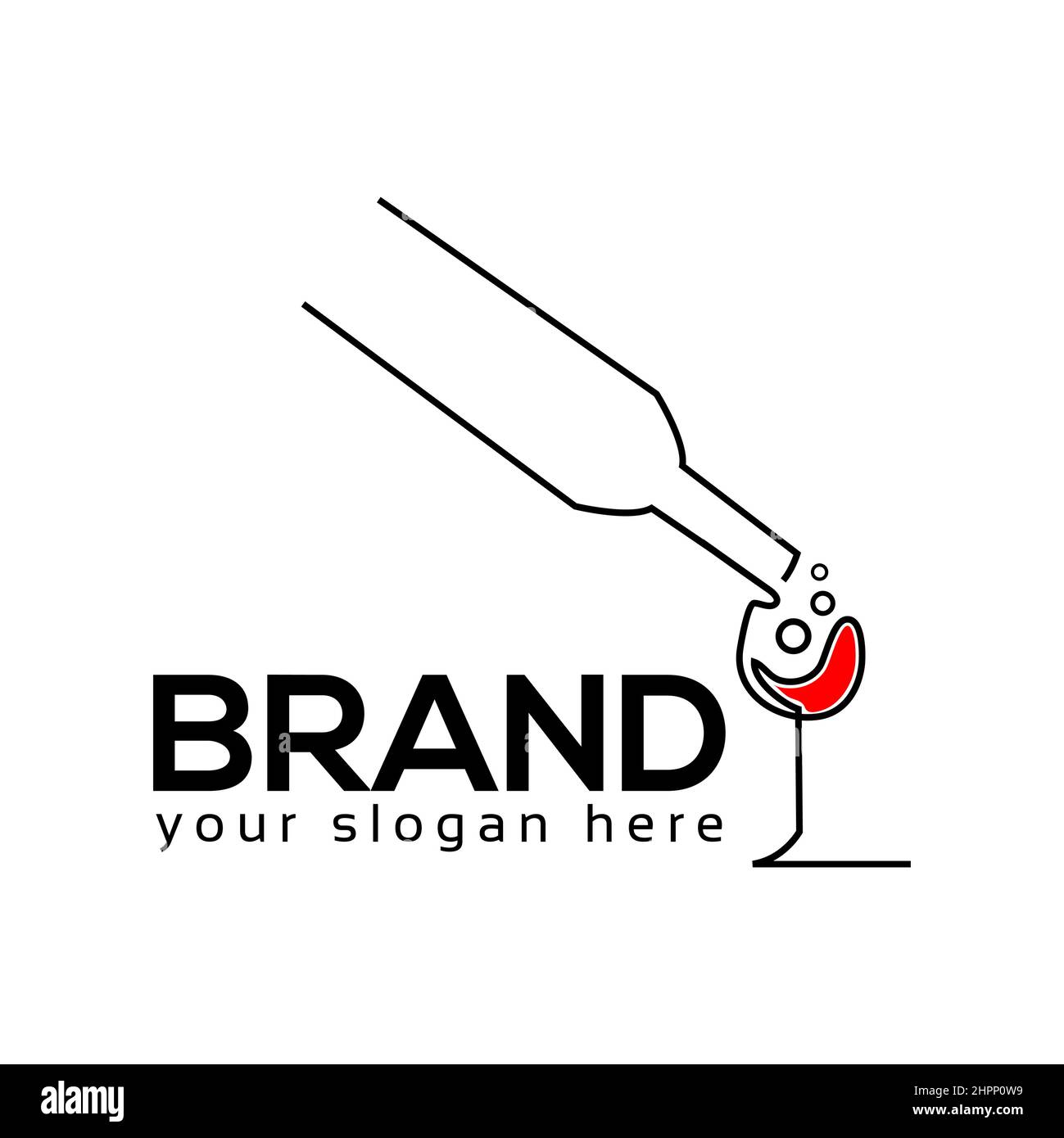 Wine Bar logo vector. Flat design. Vector Illustration on white ...