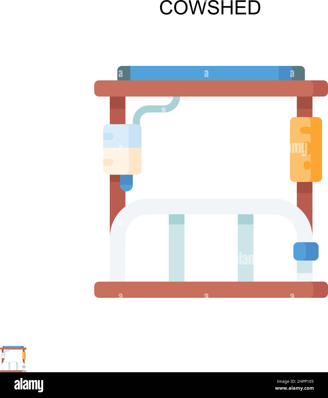 Cowshed icon farm animal Stock Vector Images - Alamy