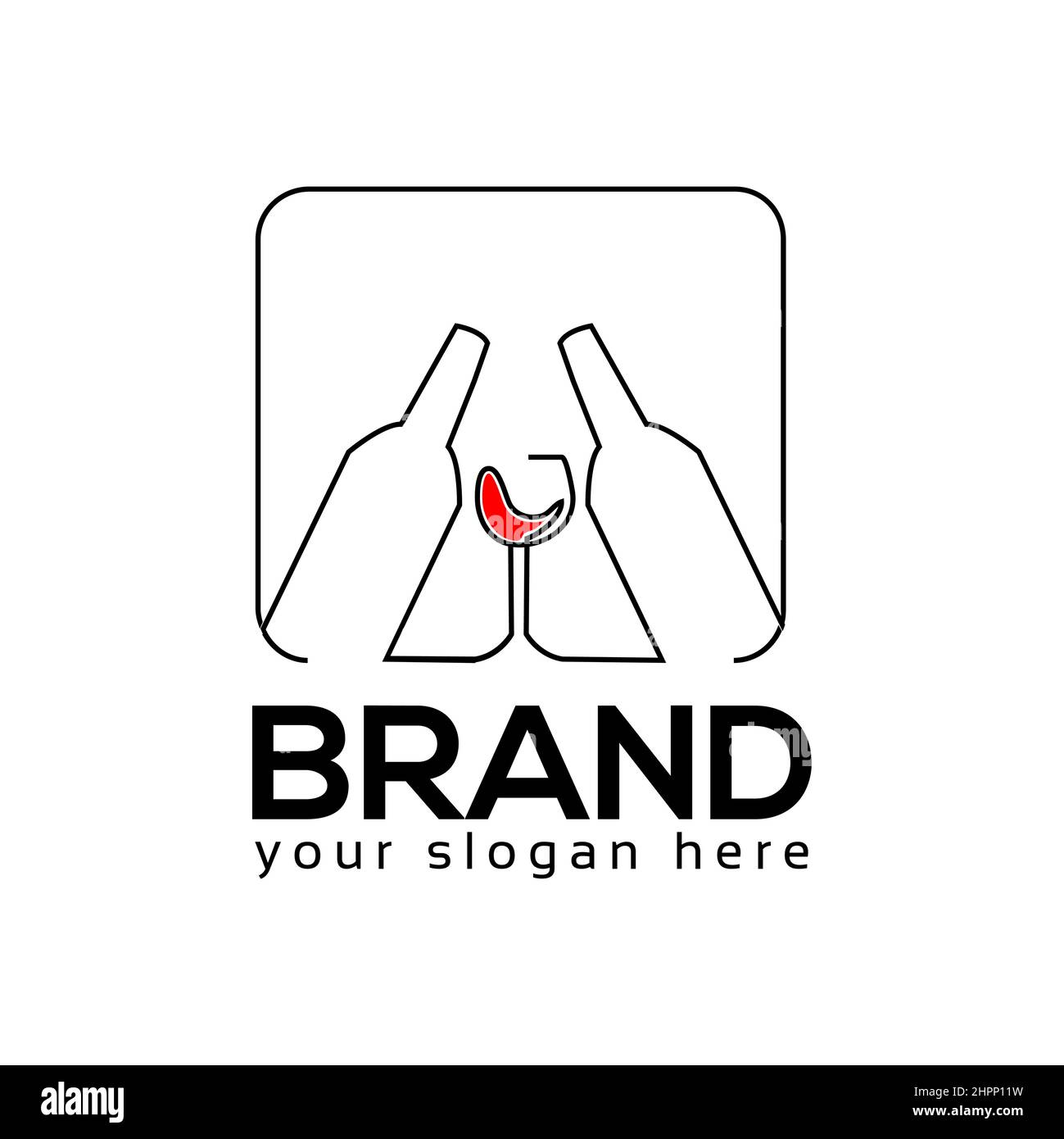 Wine Bar logo vector. Flat design. Vector Illustration on white ...