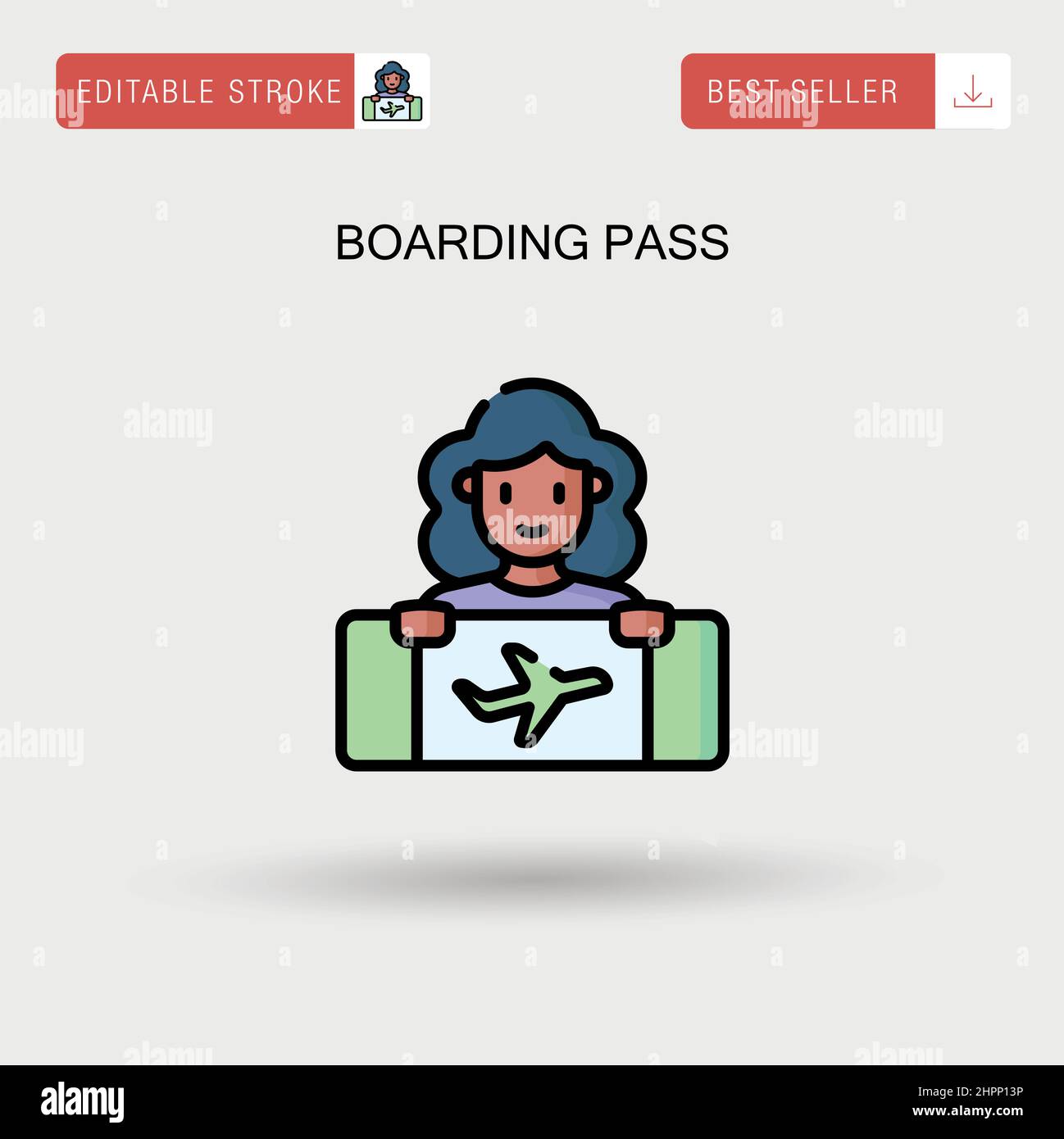 Boarding pass Simple vector icon Stock Vector Image & Art - Alamy