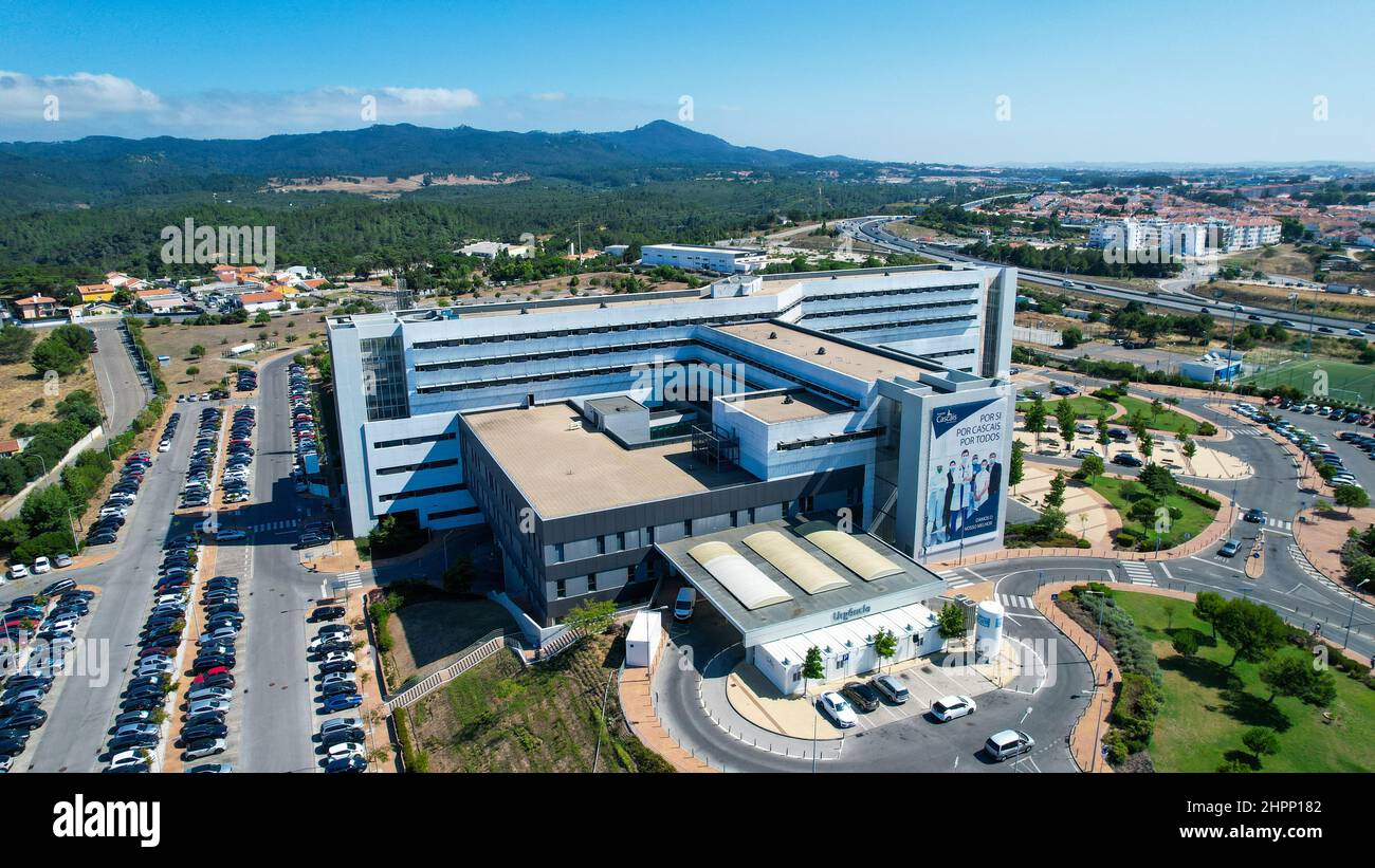 Aerial view of Cascais Hospital in Cascais, Portugal Stock Photo - Alamy