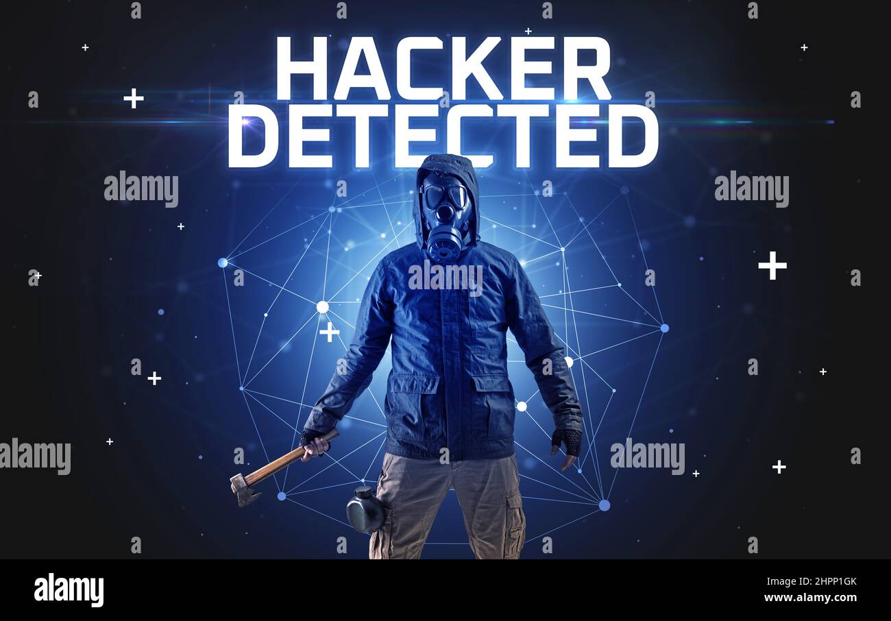 Mysterious hacker, online attack concept Stock Photo - Alamy