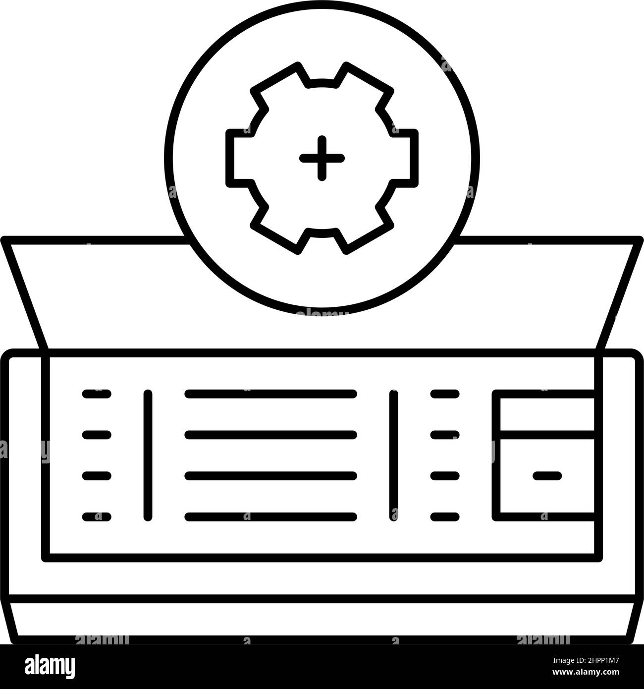 air conditioning maintenance line icon vector illustration Stock Vector ...