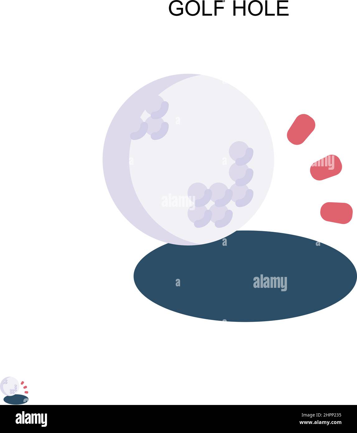 Golf hole Simple vector icon. Illustration symbol design template for ...