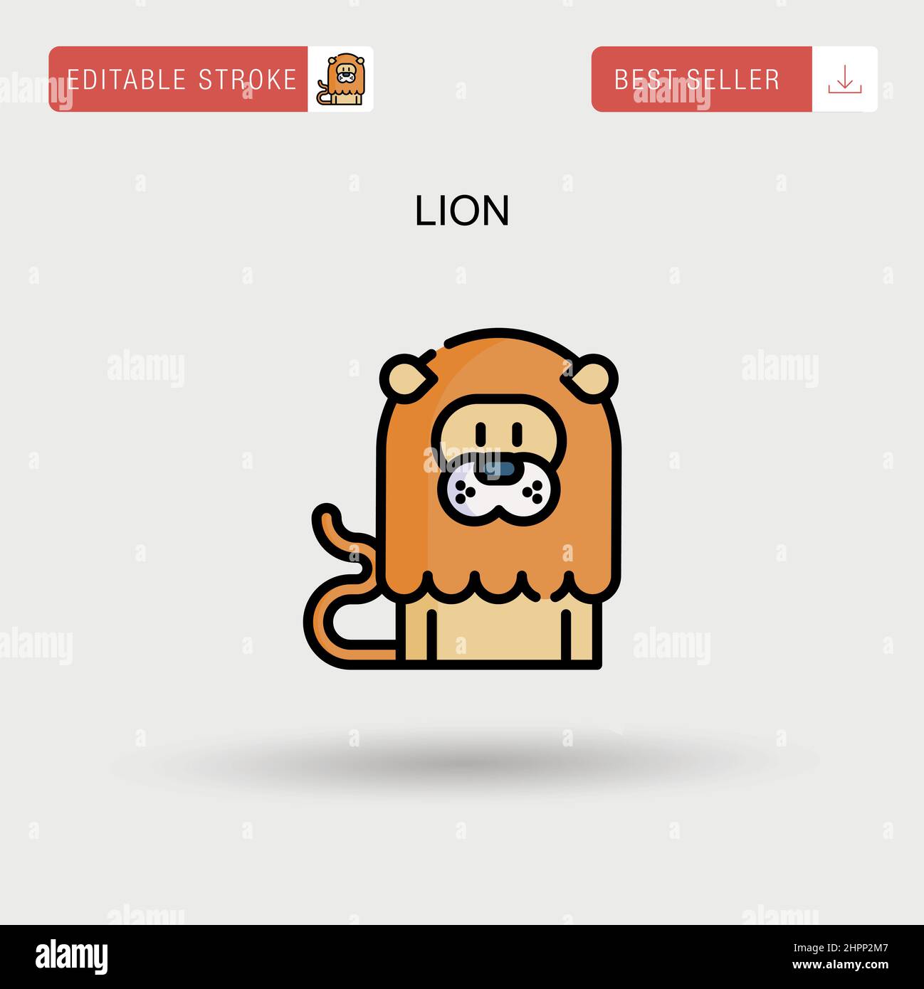 Lion Simple vector icon Stock Vector Image & Art - Alamy