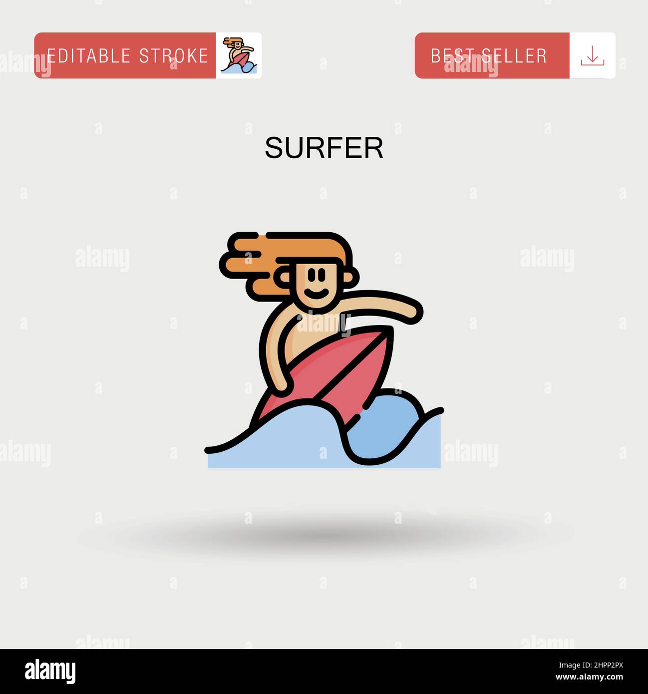 Young surfer Stock Vector Images - Alamy