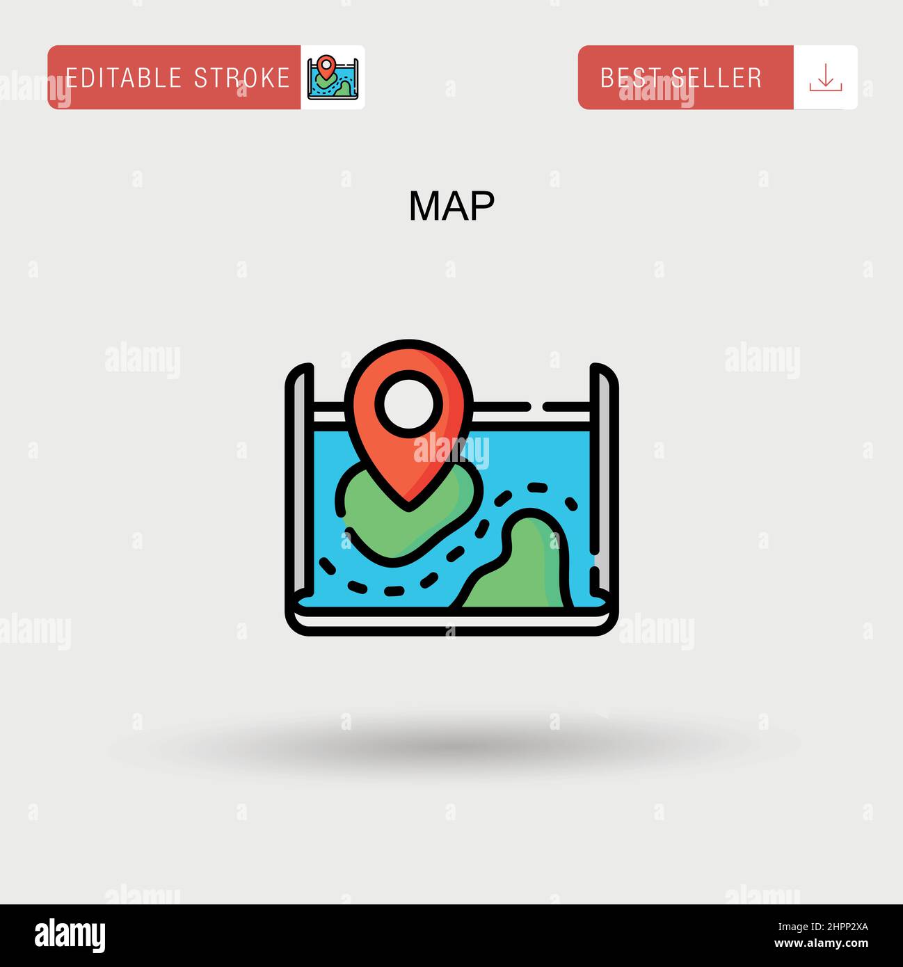 Map Simple vector icon Stock Vector Image & Art - Alamy