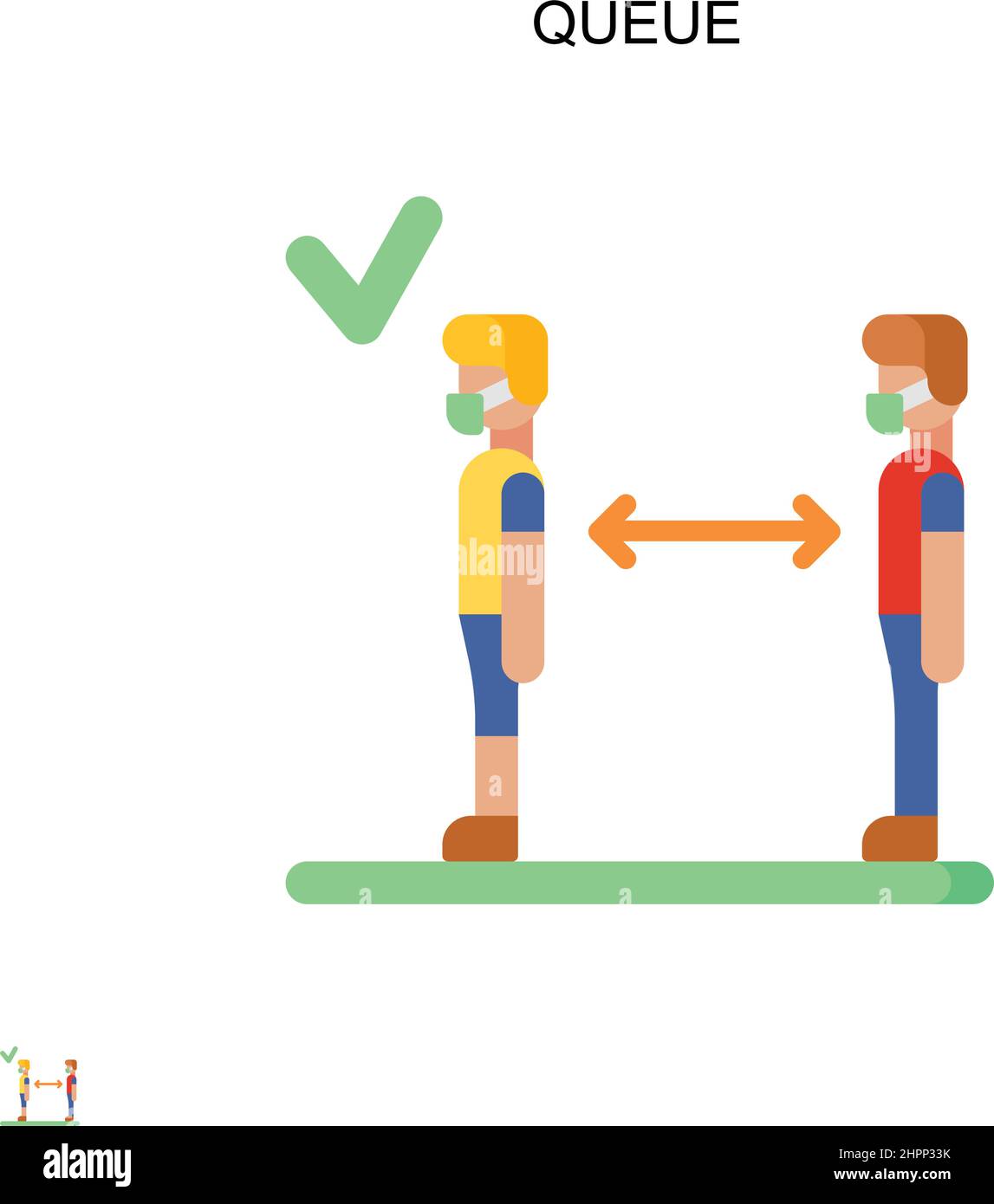 Queue Simple vector icon. Illustration symbol design template for web ...