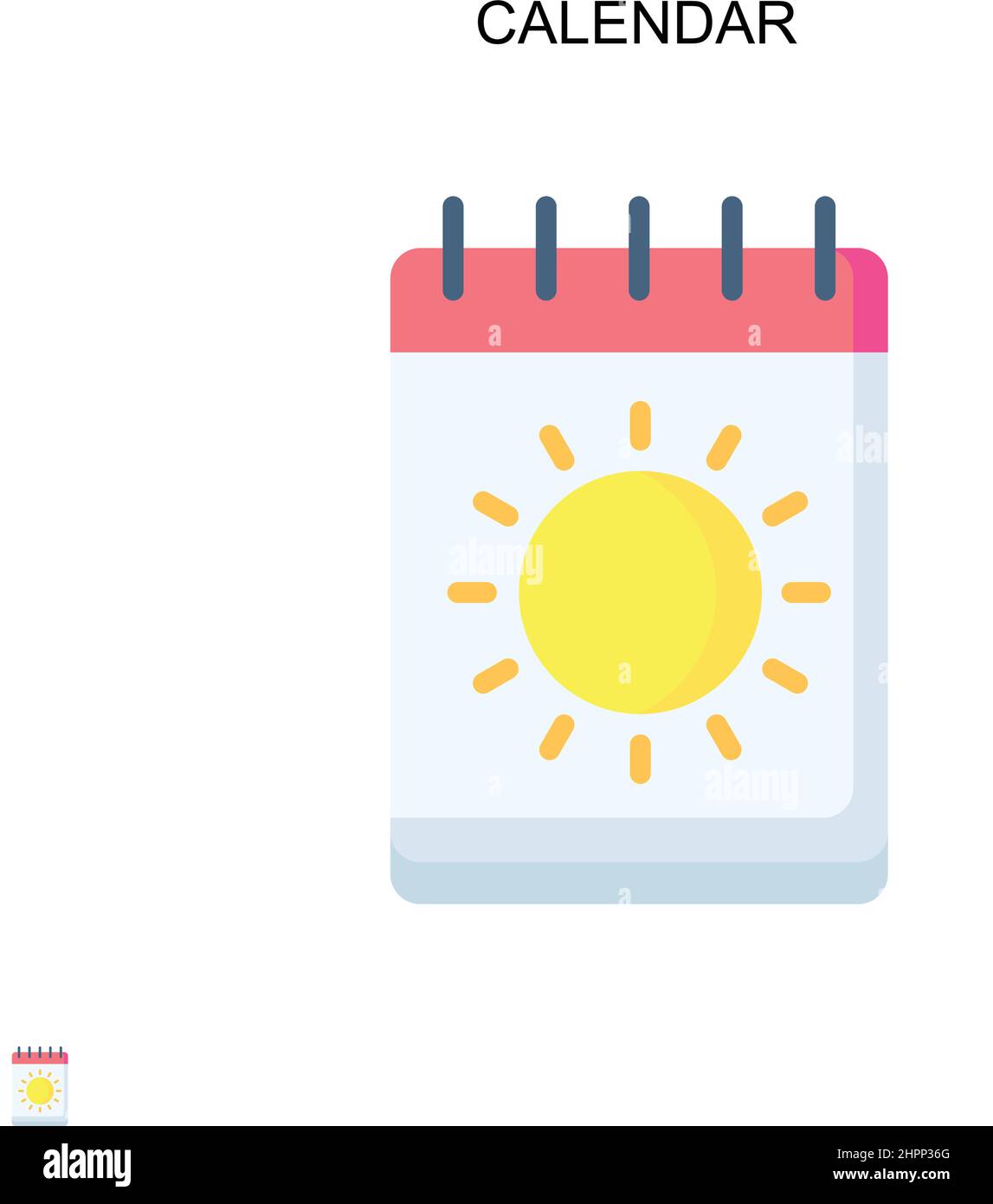 Calendar Simple vector icon. Illustration symbol design template for ...